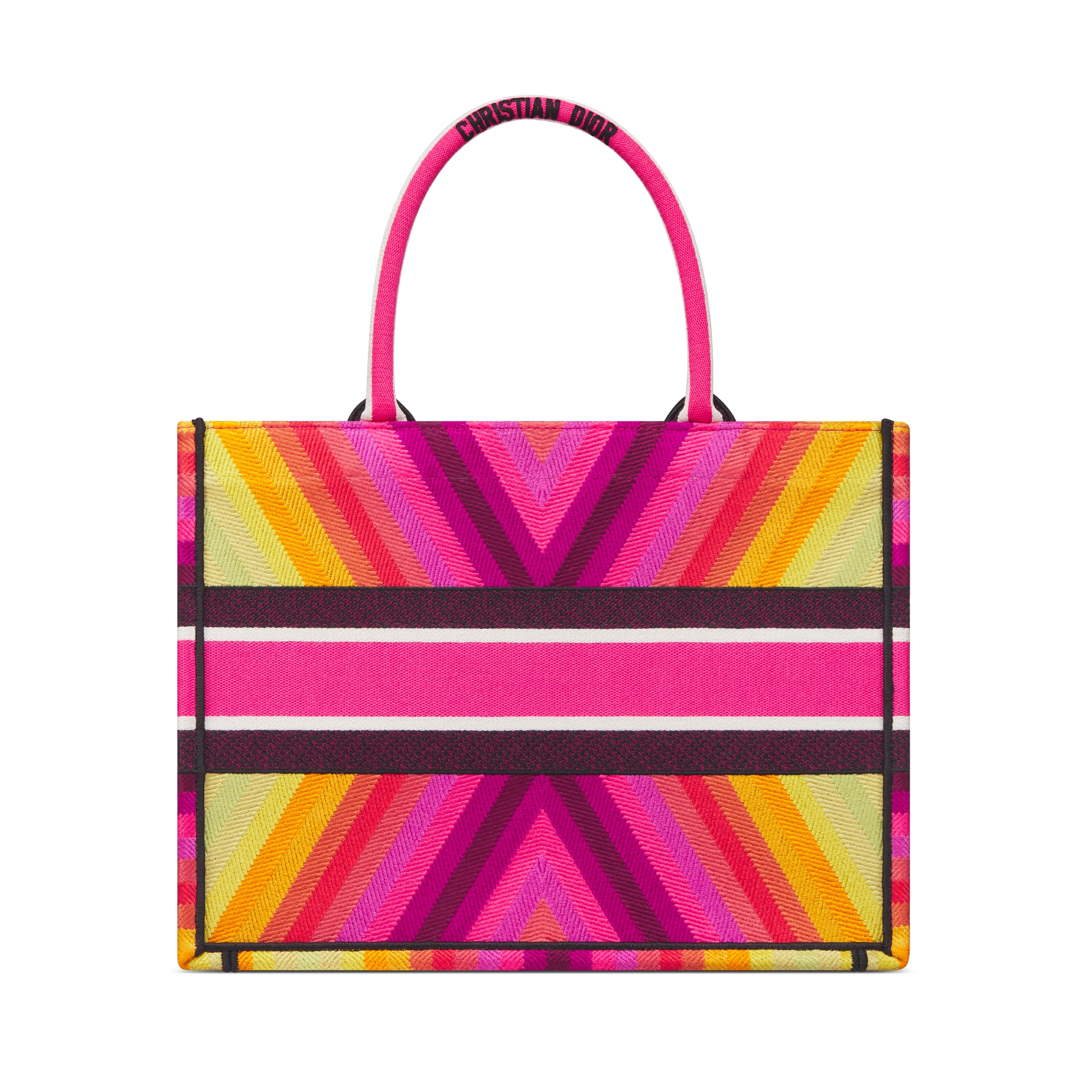 Miss Dior Medium Dior Book Tote Multicolor Dior Bayadère Embroidery (36 x 27.5 x 16.5 cm) | DIOR