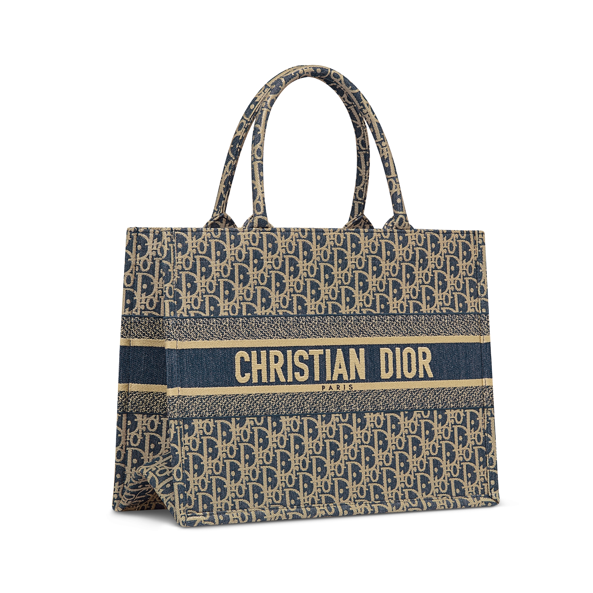 Medium Dior Book Tote Blue Dior Oblique Chambray Embroidery (36 x 27.5 ...