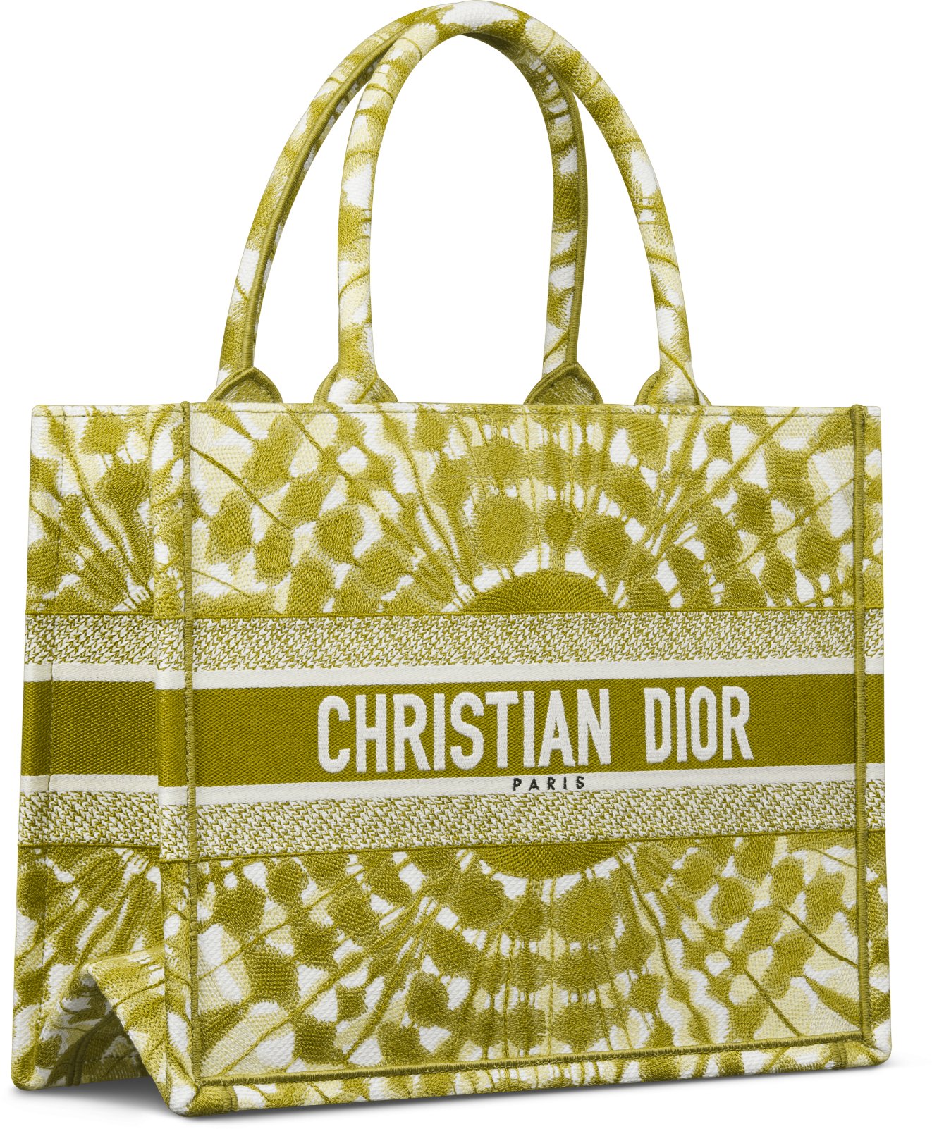Bolsa Dior Book Tote Miss Dior média Bordado Tie & Dior verde-peridoto ...