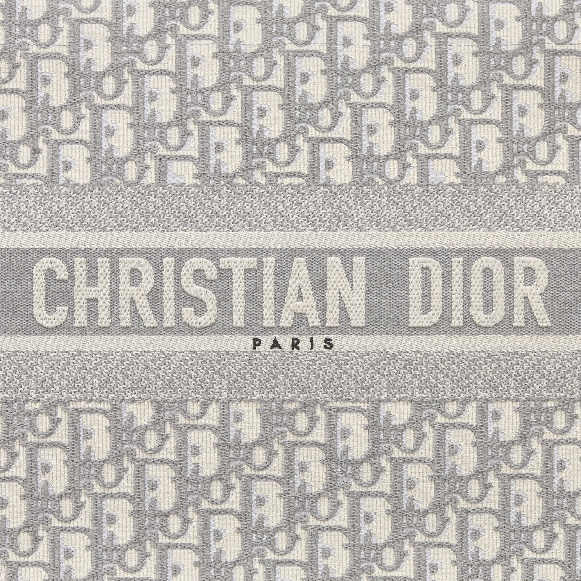Medium Dior Book Tote Gray Dior Oblique Embroidery and Calfskin (36.5 x ...