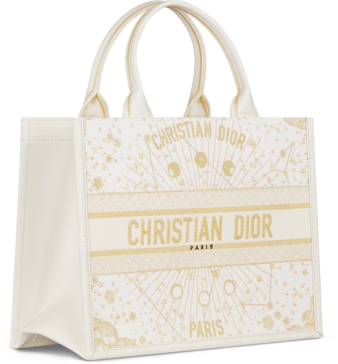 Dior Book Tote mediano Bordado color latte con motivo Dior Astral ...