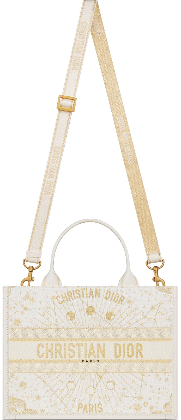 Dior Book Tote mediano Bordado color latte con motivo Dior Astral ...