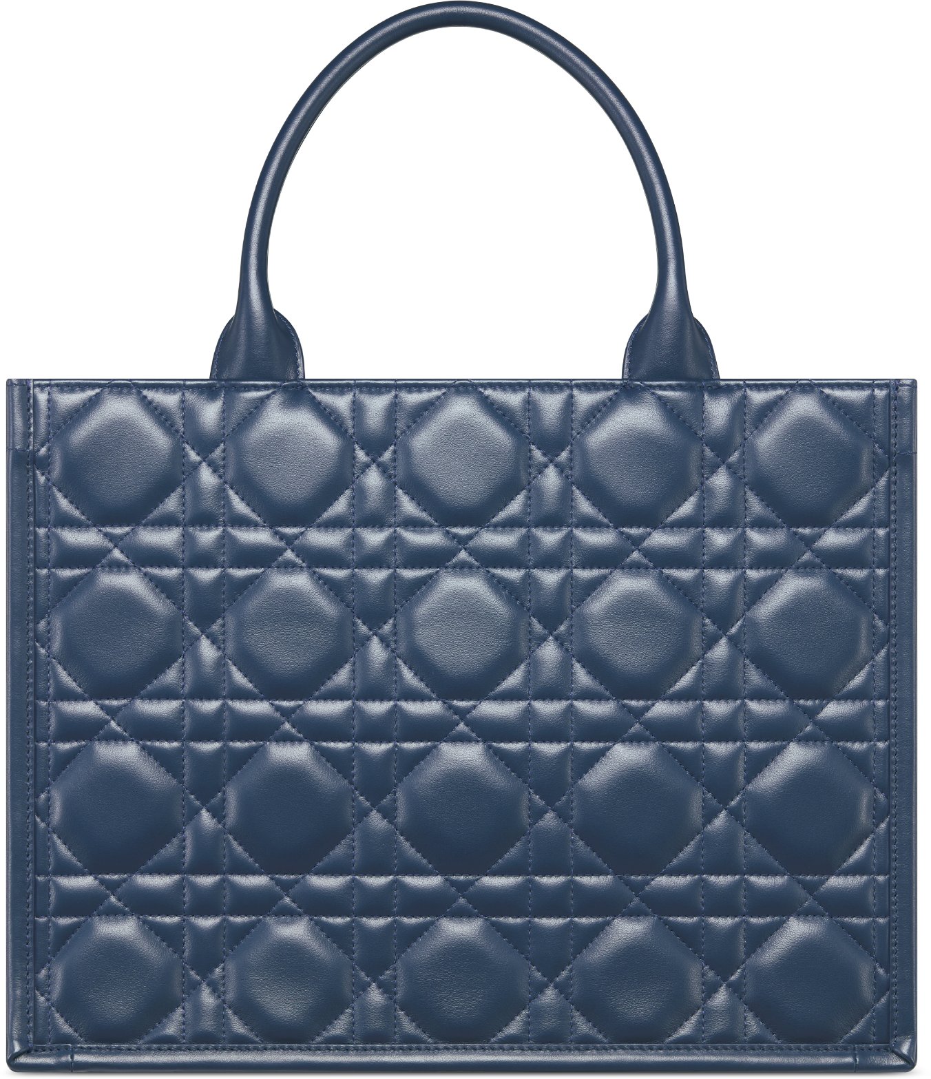 Medium Dior Book Tote Deep Ocean Blue Macrocannage Calfskin (36.5 x 28 ...
