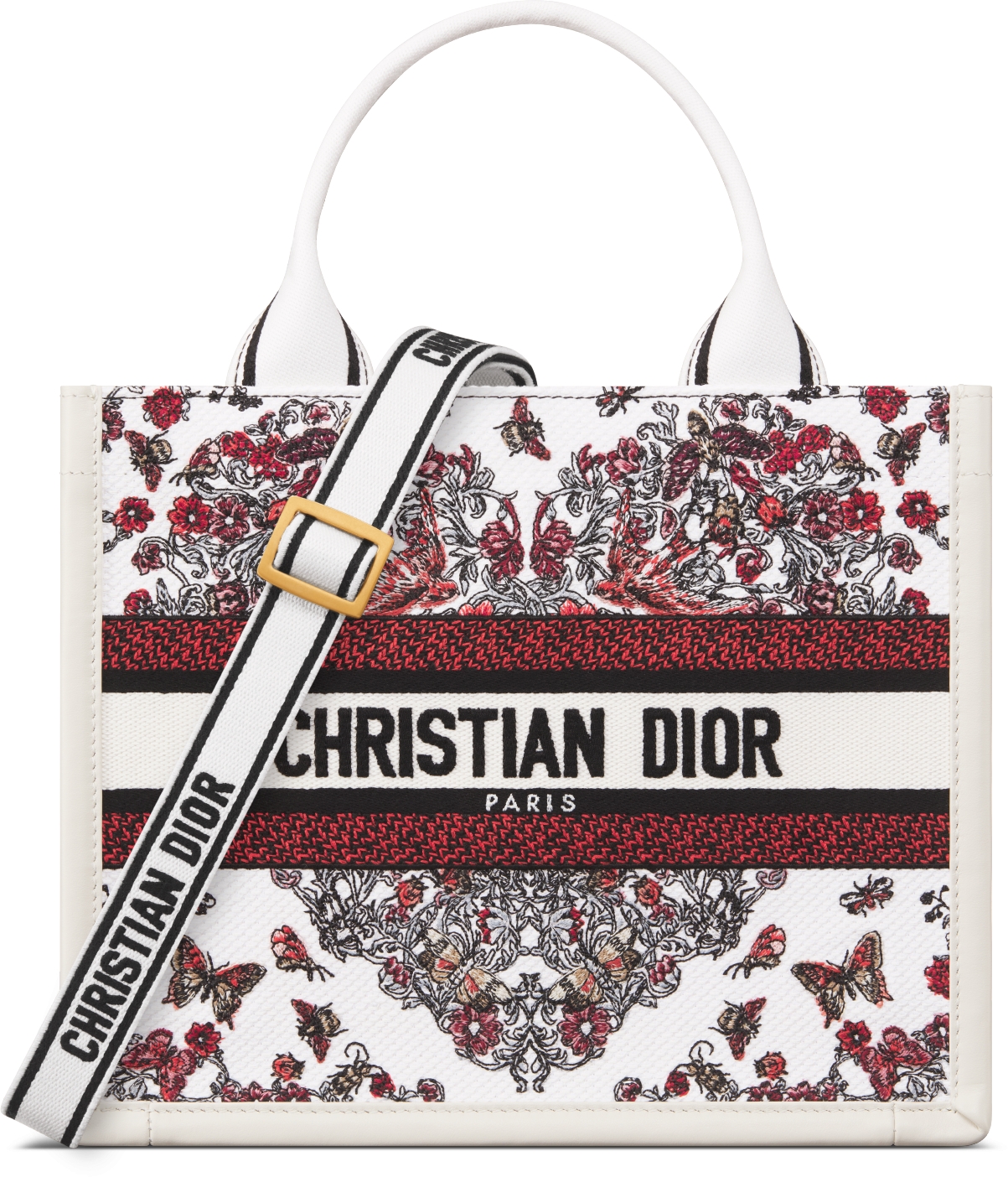 Kleine Dioramour Dior Book Tote Cœur des Curiosités Stickerei in Latte ...
