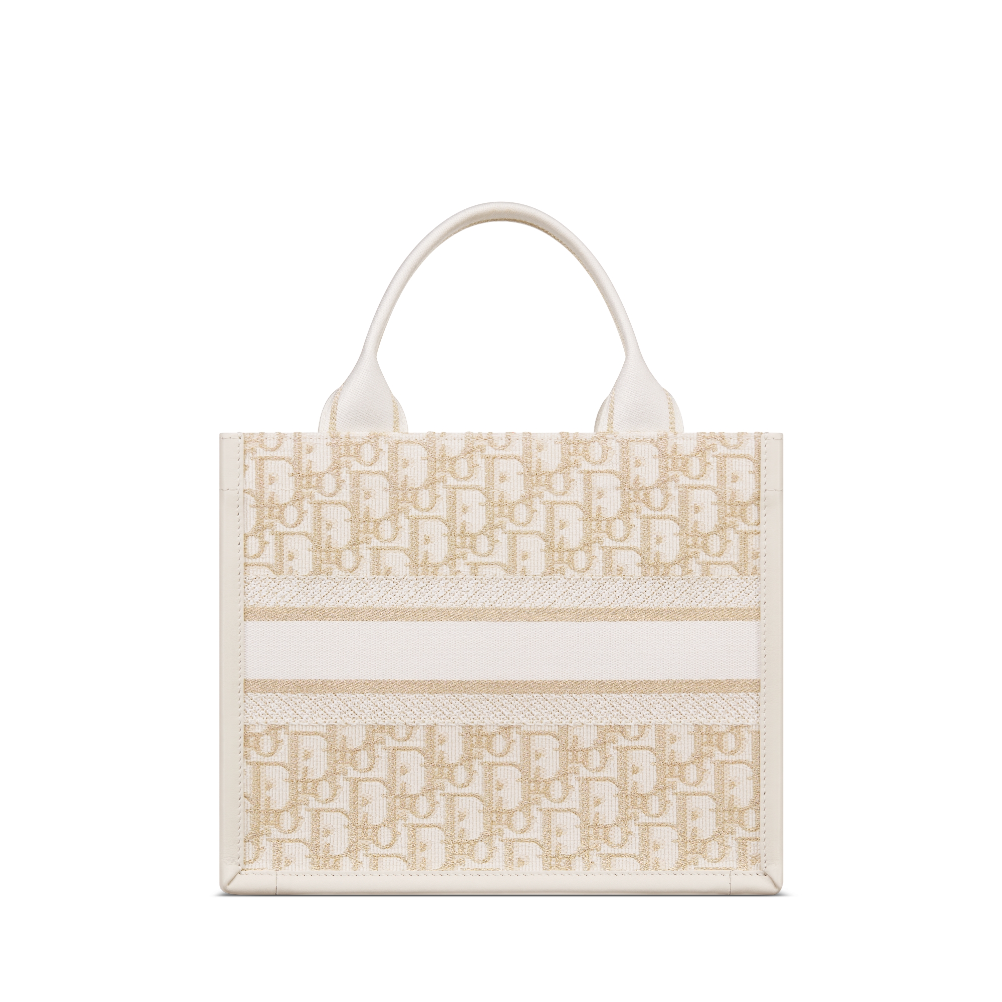 Small Dior Book Tote Dior Oblique Embroidery with Gold-Tone Metallic ...
