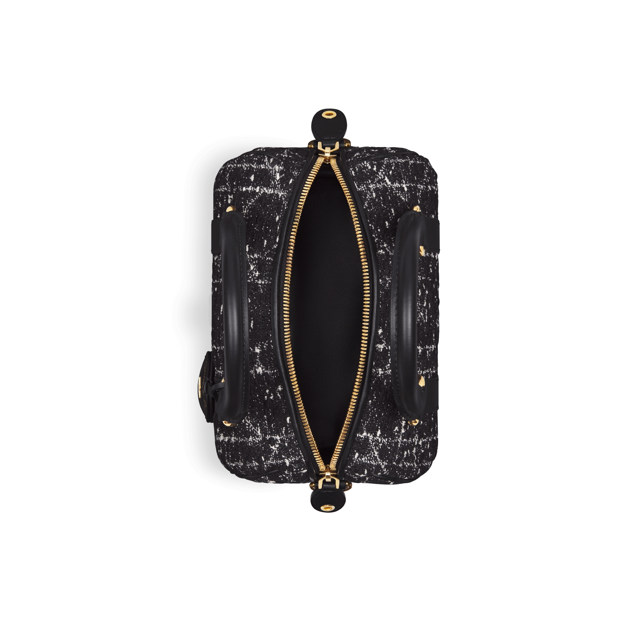 Dior Groove 20 Bag Black Tweed with White Cannage Motif | DIOR