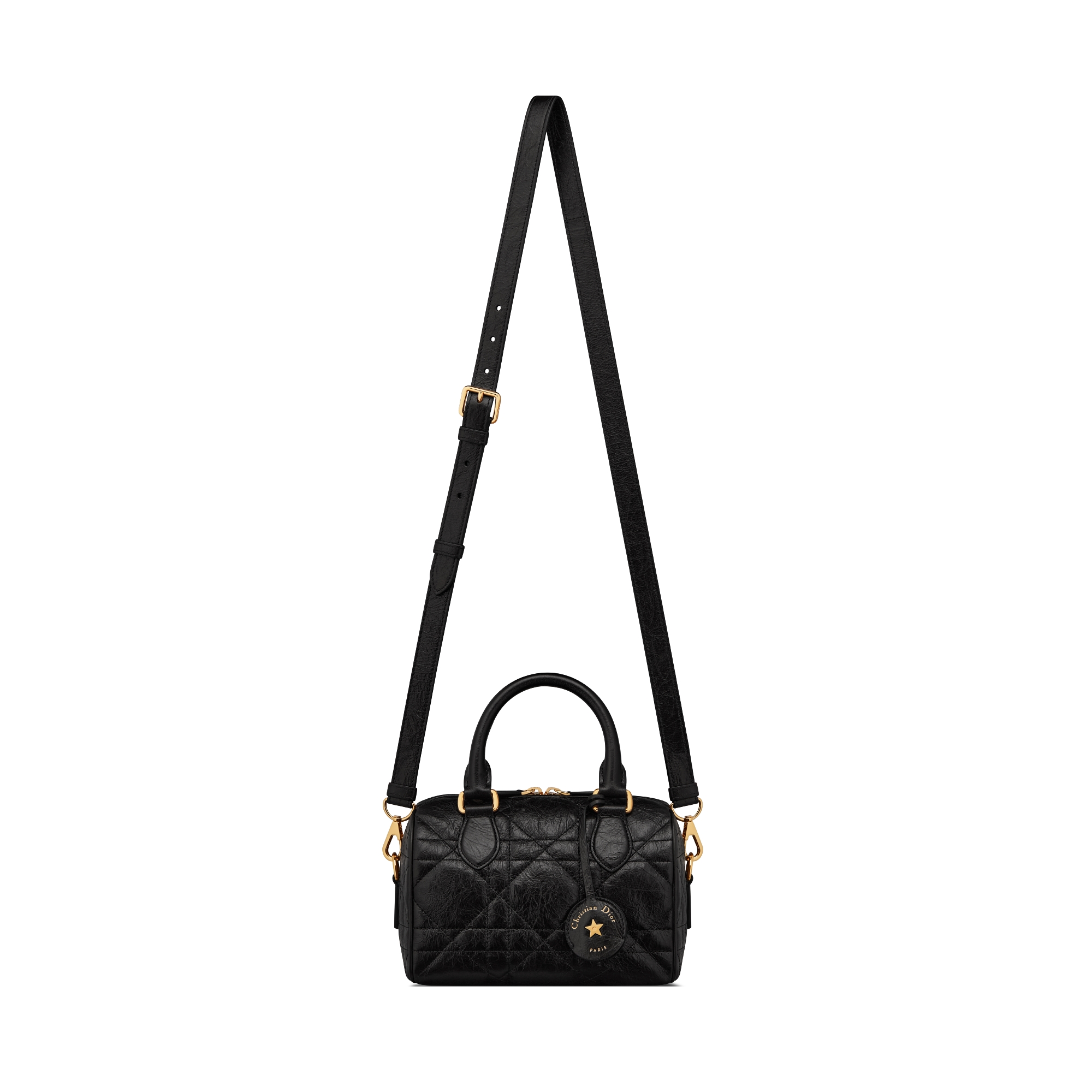 Dior Groove 20 Bag Black Macrocannage Crinkled Calfskin | DIOR