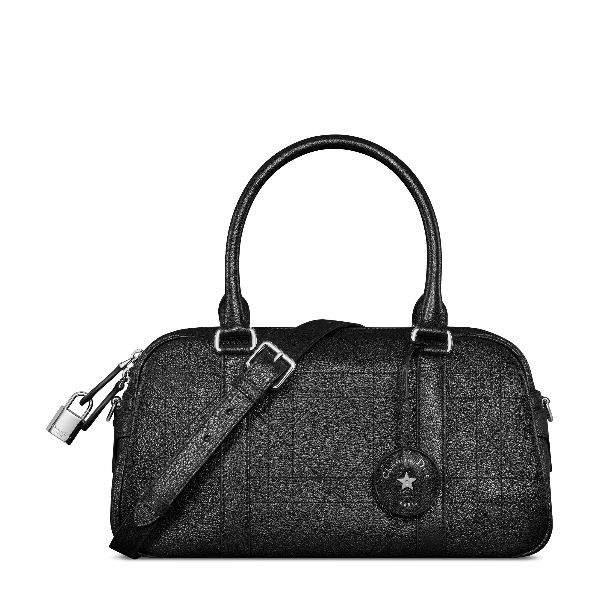 D-Vibe East-West Nano Bag Black Flat Macrocannage Goatskin | DIOR