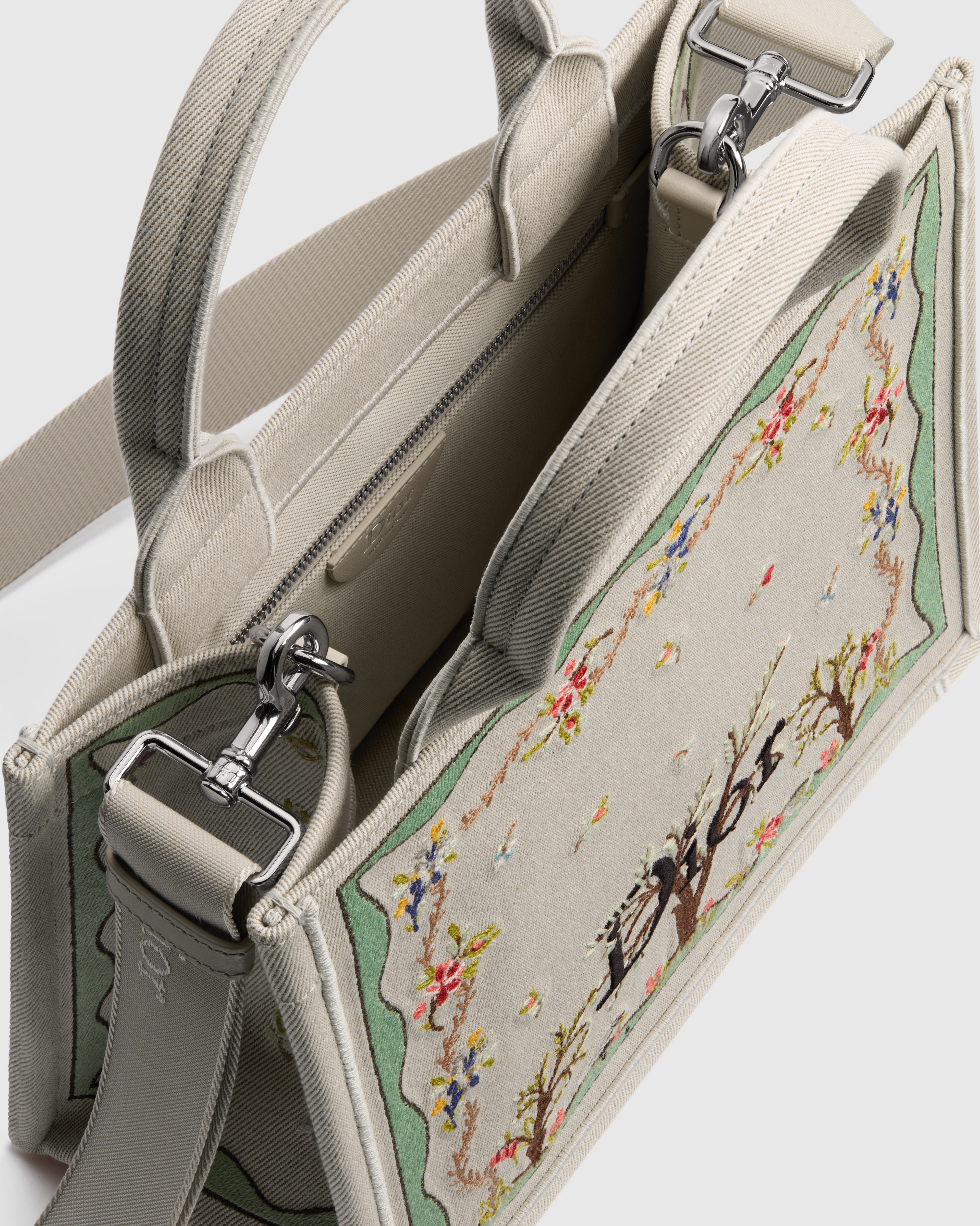 Dioramour Small Dior Book Tote with Strap White Multicolor Revolution ...