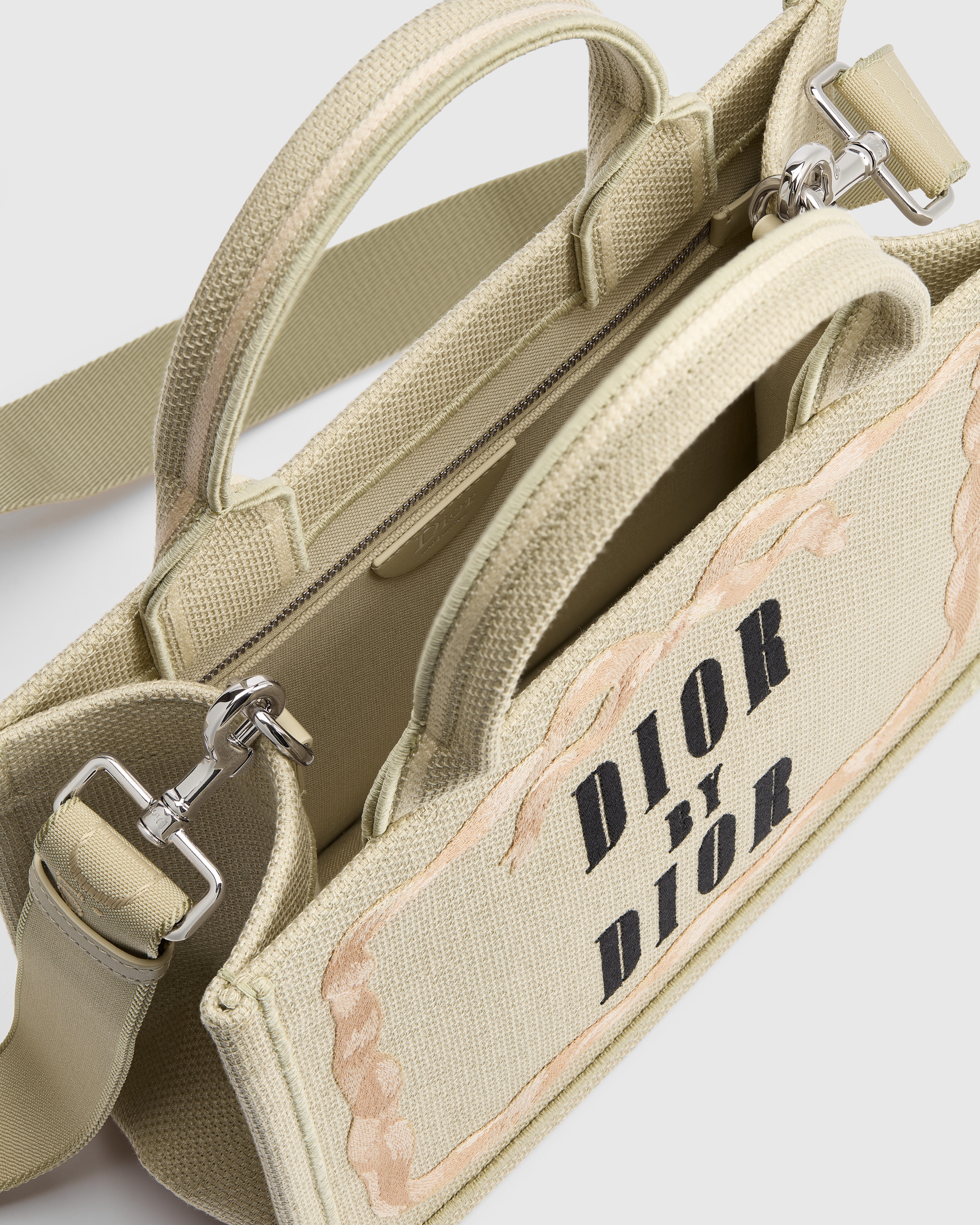 Small Dior Book Tote with Strap Beige, Pink and Black Book Cover ...