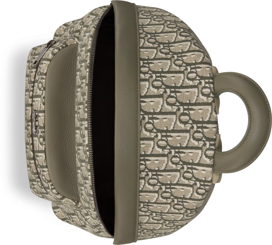 Kids' Rider Backpack Khaki Dior Oblique Jacquard | DIOR