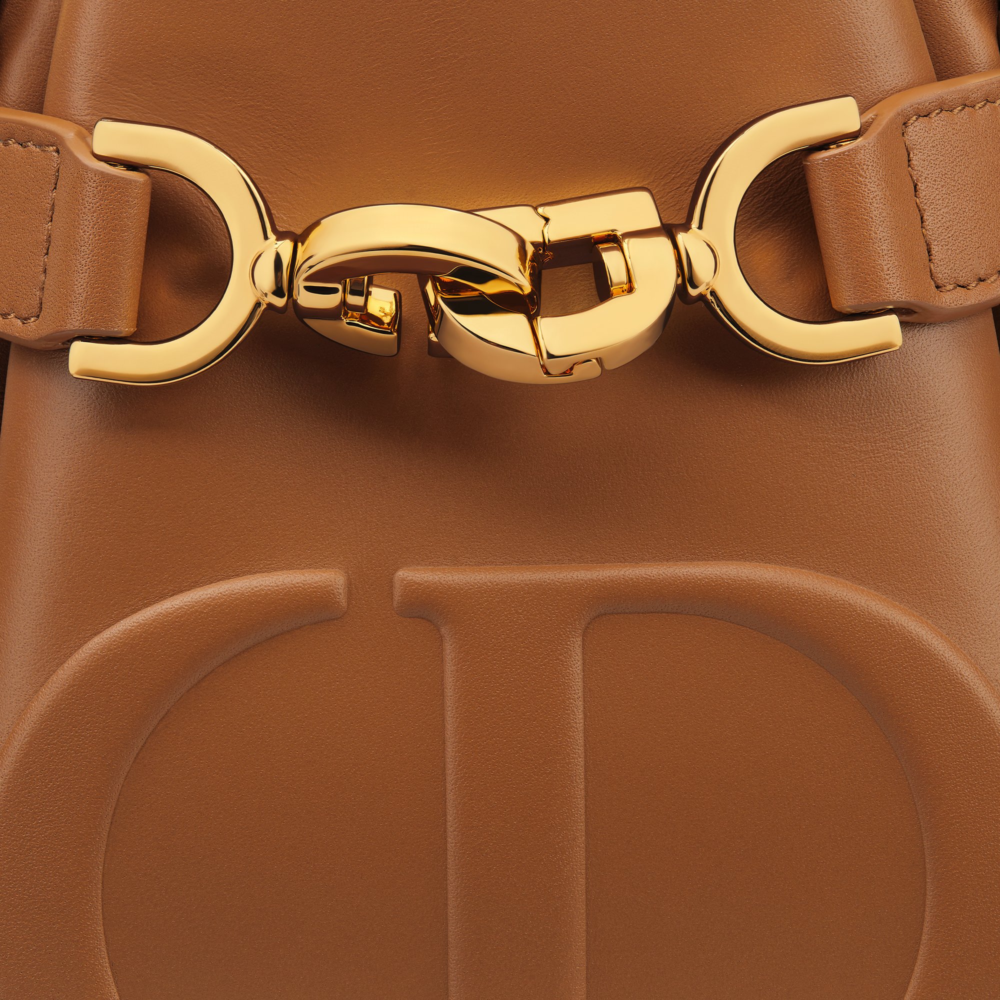 Small C'est Dior Bag Golden Saddle CD-Embossed Calfskin | DIOR
