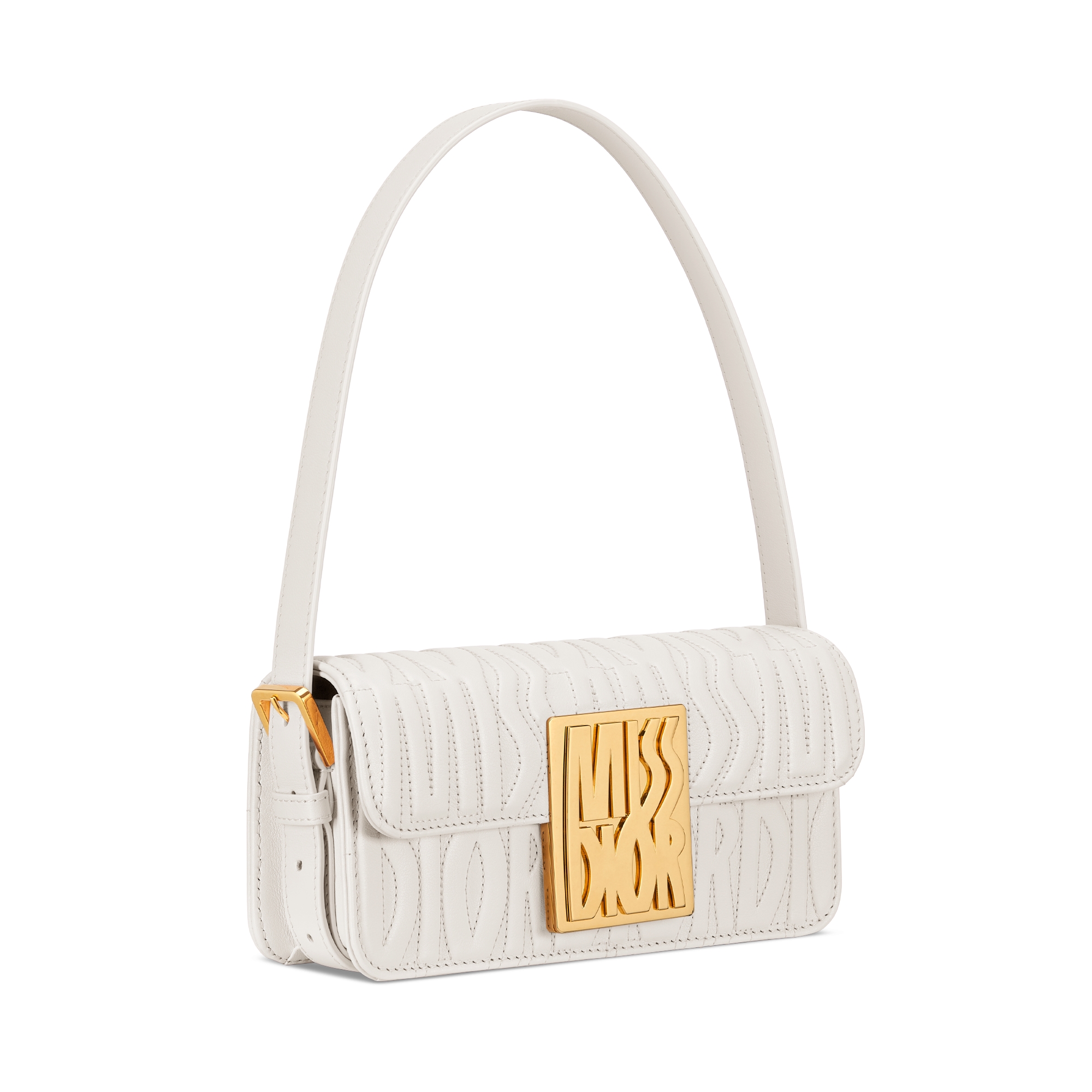 Miss Dior Flap Bag Latte Quilted Miss Dior Allover Calfskin | DIOR