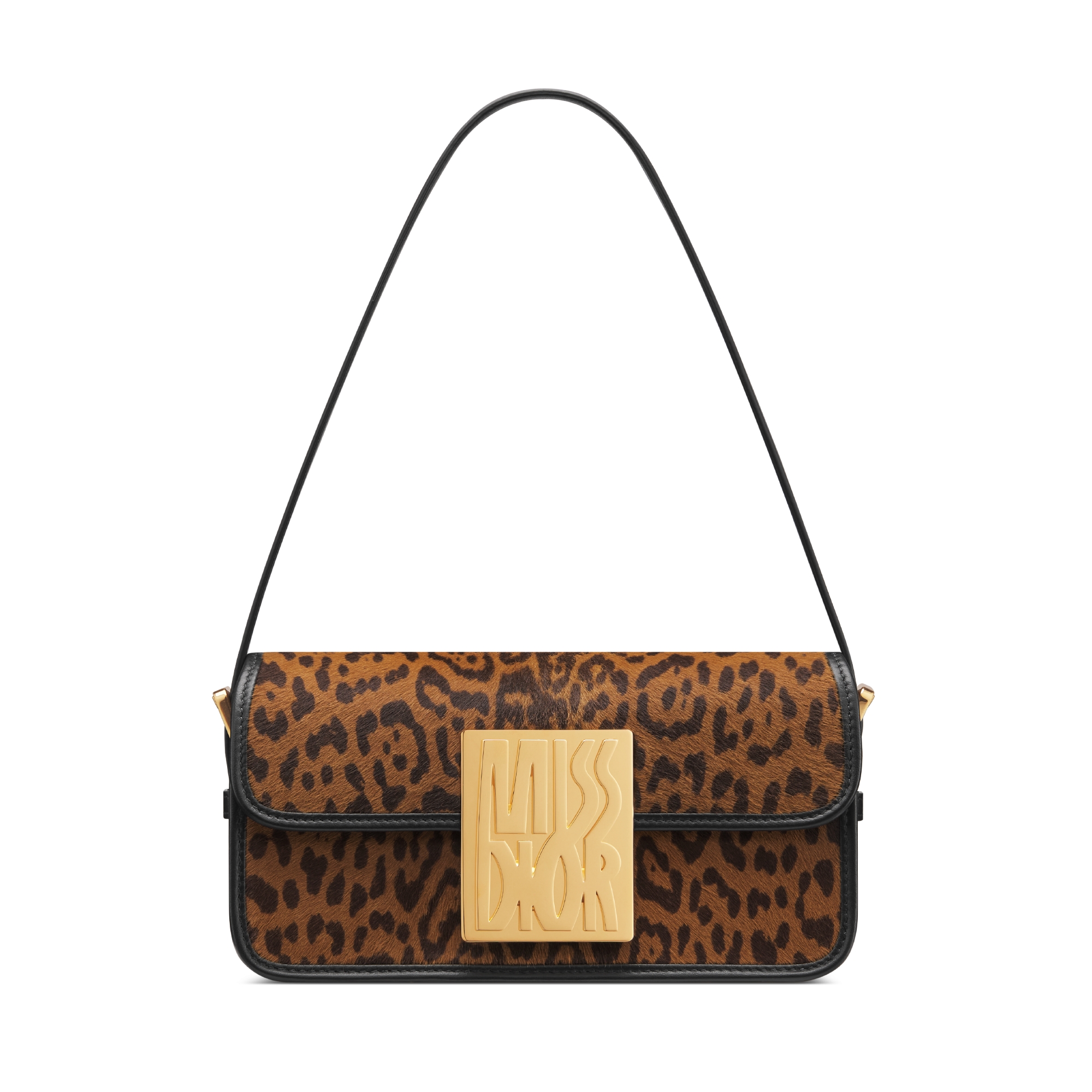 Miss Dior Flap Bag Camel Pony Hair Calfskin with Brown Leopard Motif | DIOR