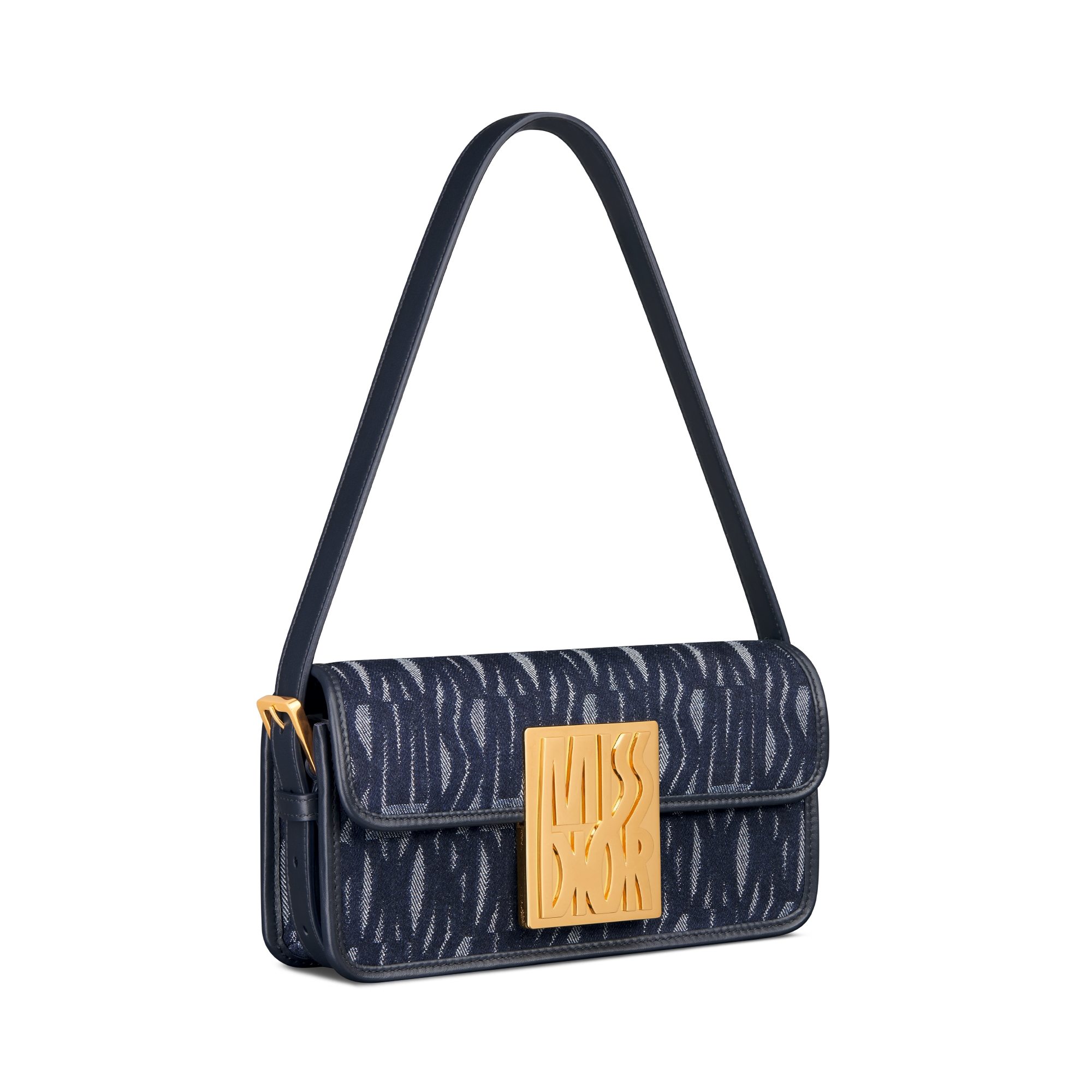 Miss Dior Flap Bag Blue Miss Dior Allover Denim | DIOR