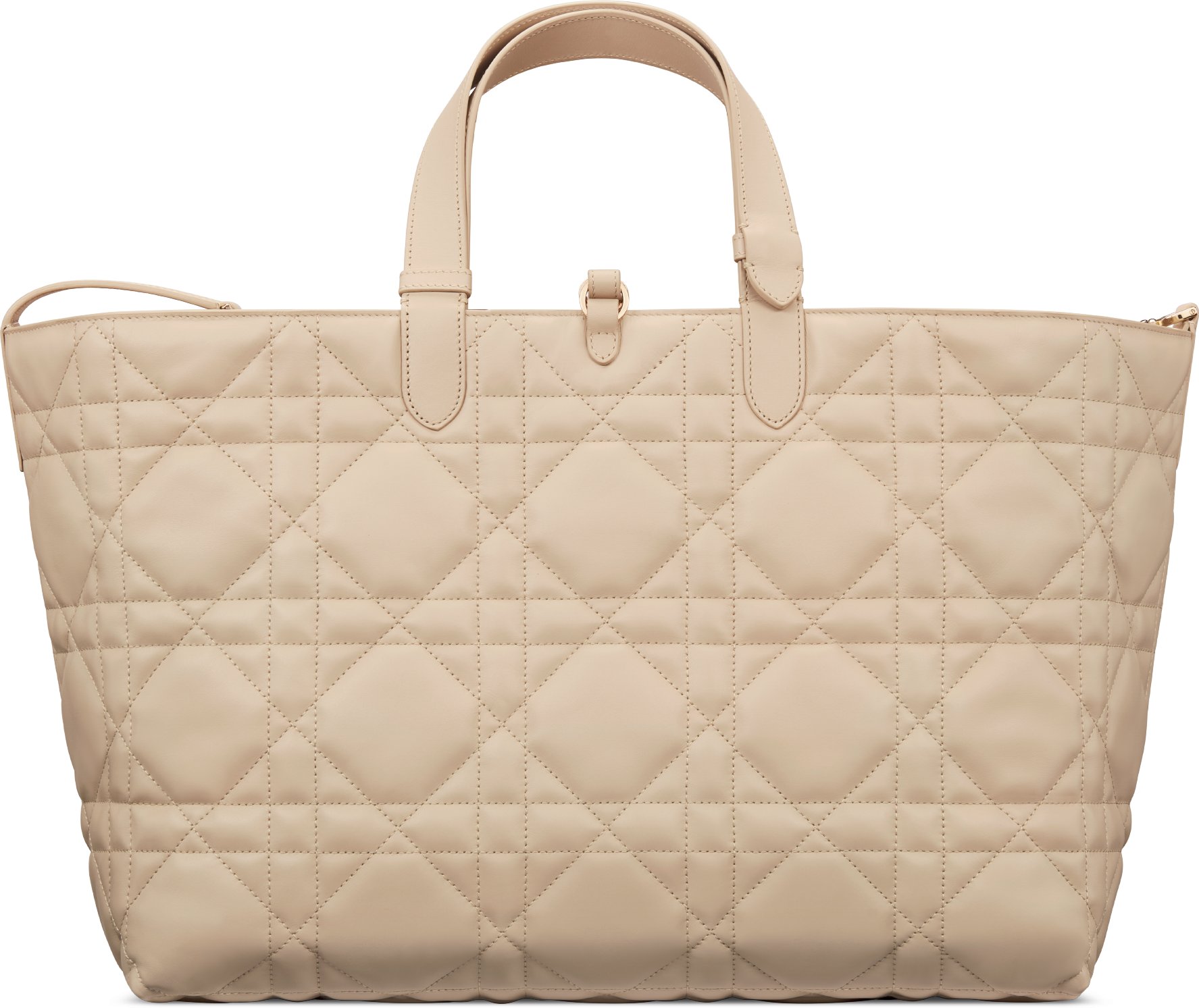 Large Dior Toujours Bag Powder Beige Macrocannage Calfskin | DIOR