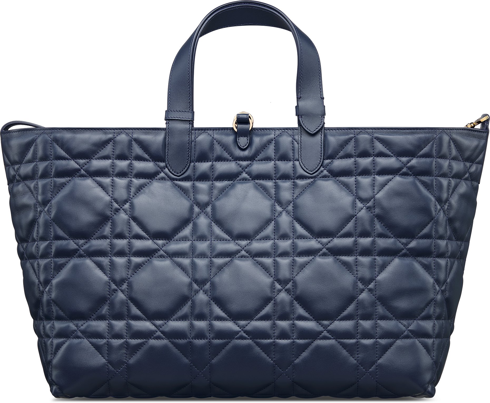 Large Dior Toujours Bag Deep Ocean Blue Macrocannage Calfskin | DIOR