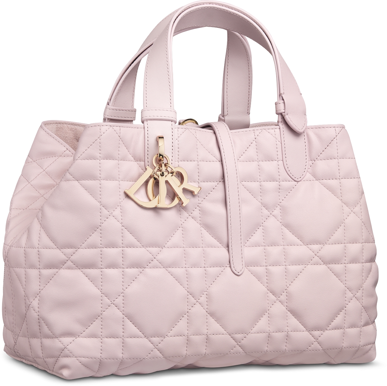 Medium Dior Toujours Bag Pale Pink Macrocannage Calfskin | DIOR