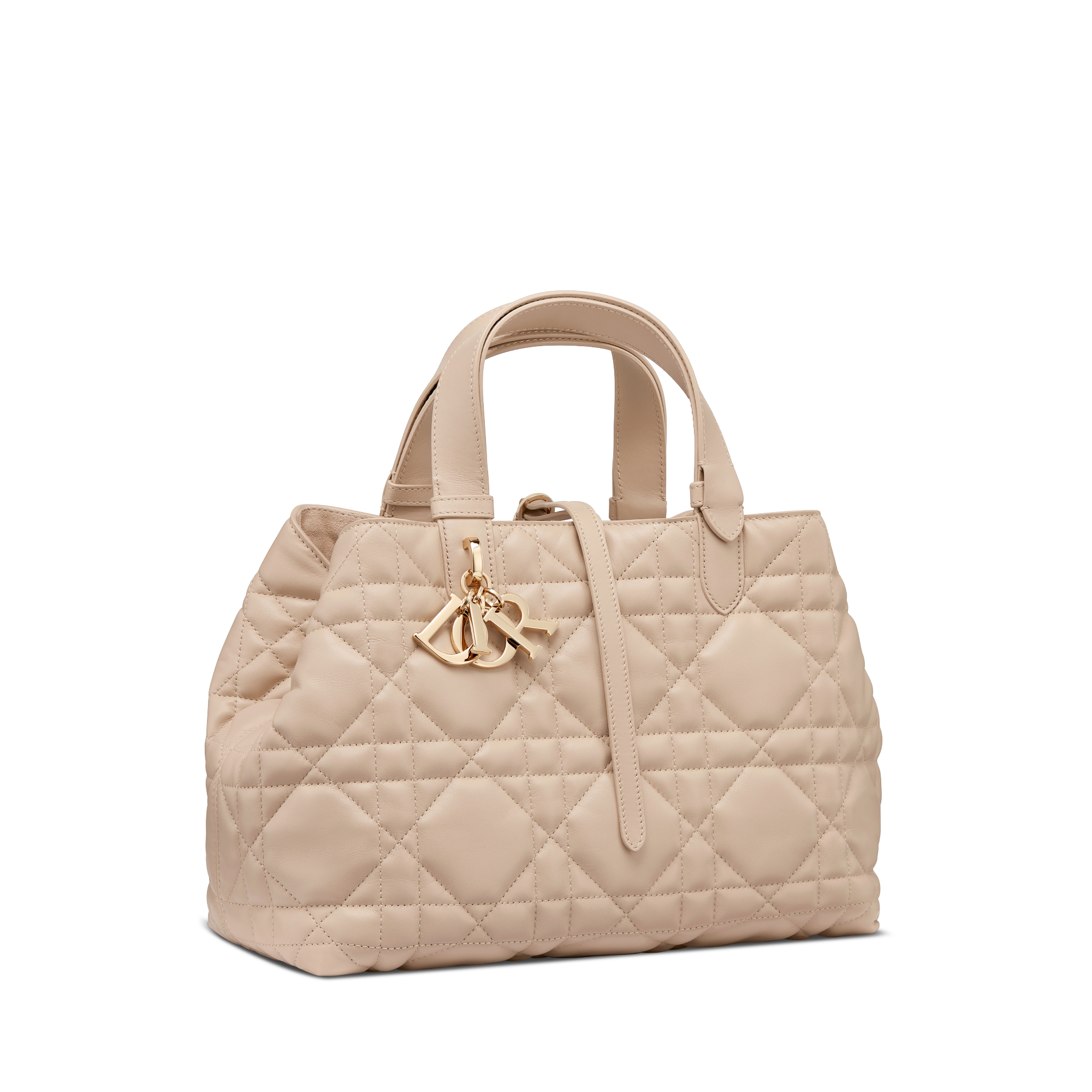 Medium Dior Toujours Bag Medium Tan Macrocannage Calfskin | DIOR