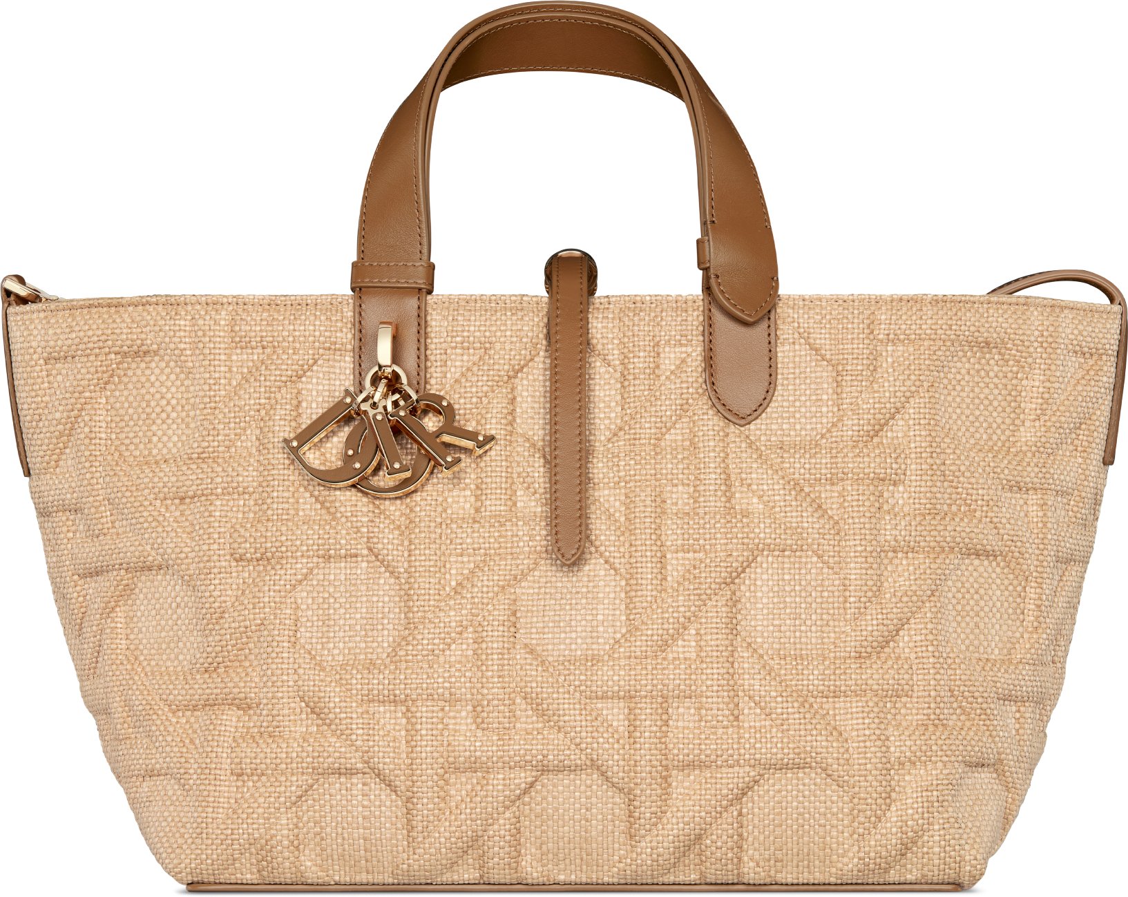 Medium Dior Toujours Bag Beige Graphic Cannage Raffia | DIOR