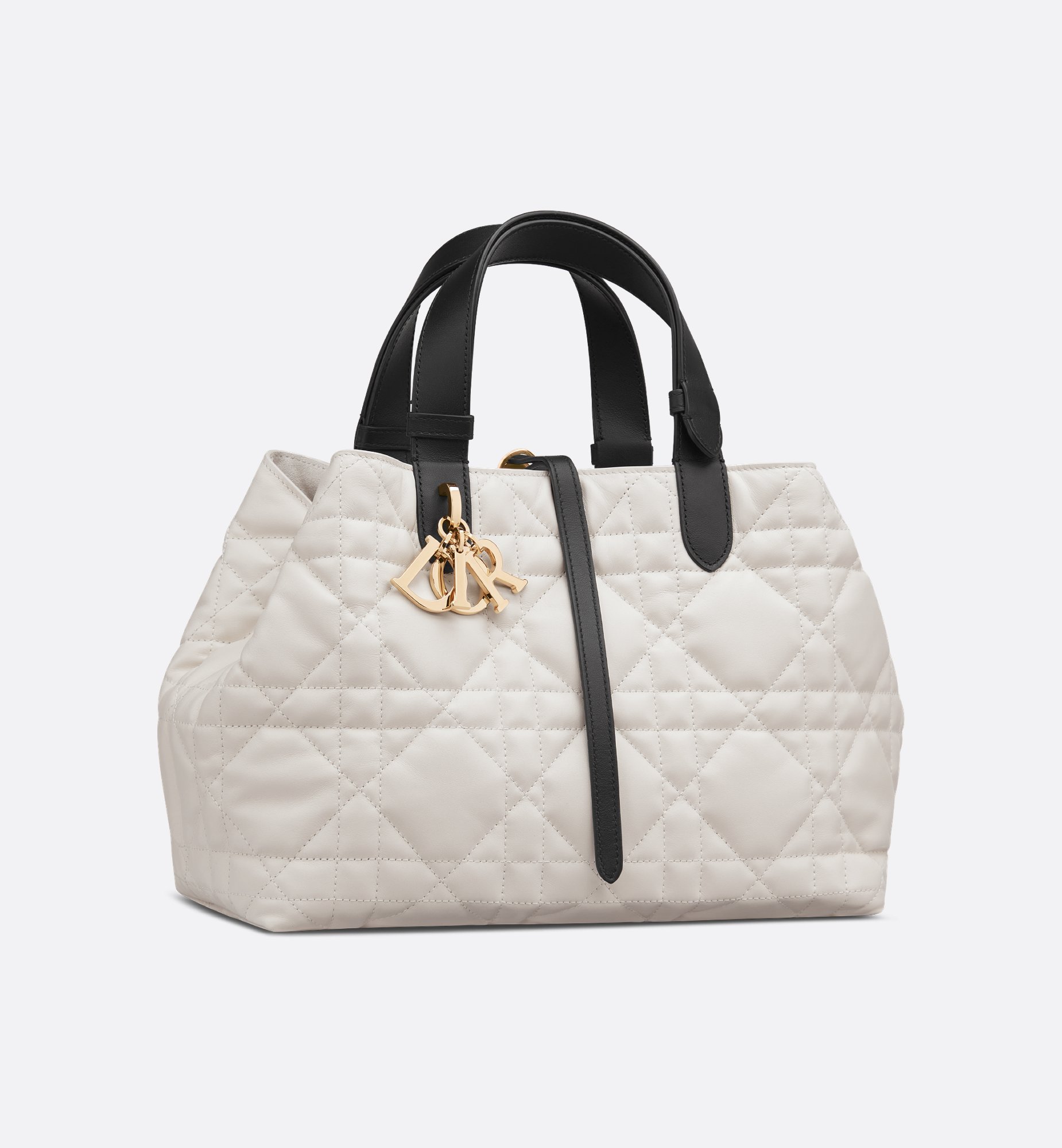 Medium Dior Toujours Bag Rope Beige and Black Macrocannage Medium Dior Toujours Bag Rope Beige and Black Macrocannage