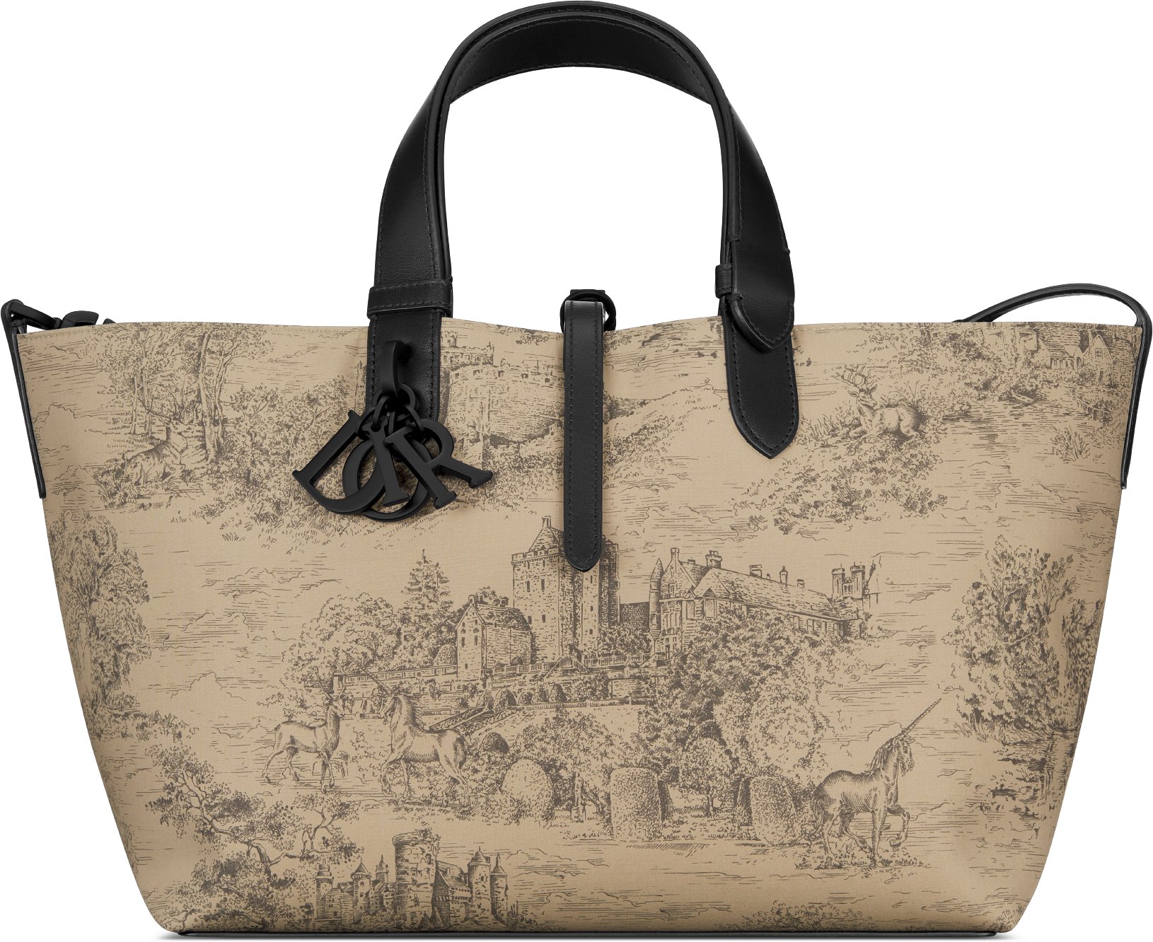 Medium Dior Toujours Bag Beige and Black Water-Repellent Fabric with ...