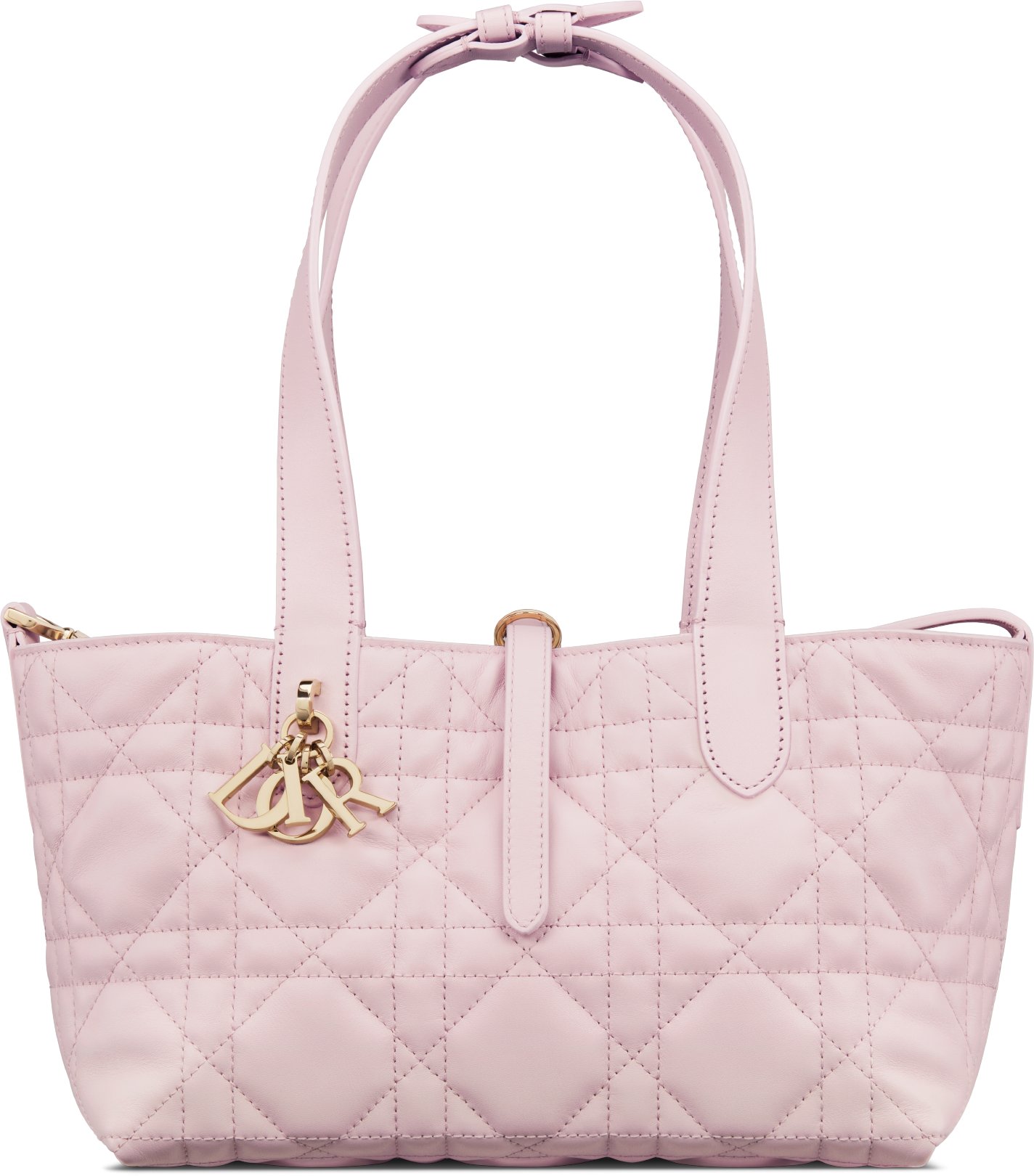 Small Dior Toujours Bag Pale Pink Macrocannage Calfskin | DIOR