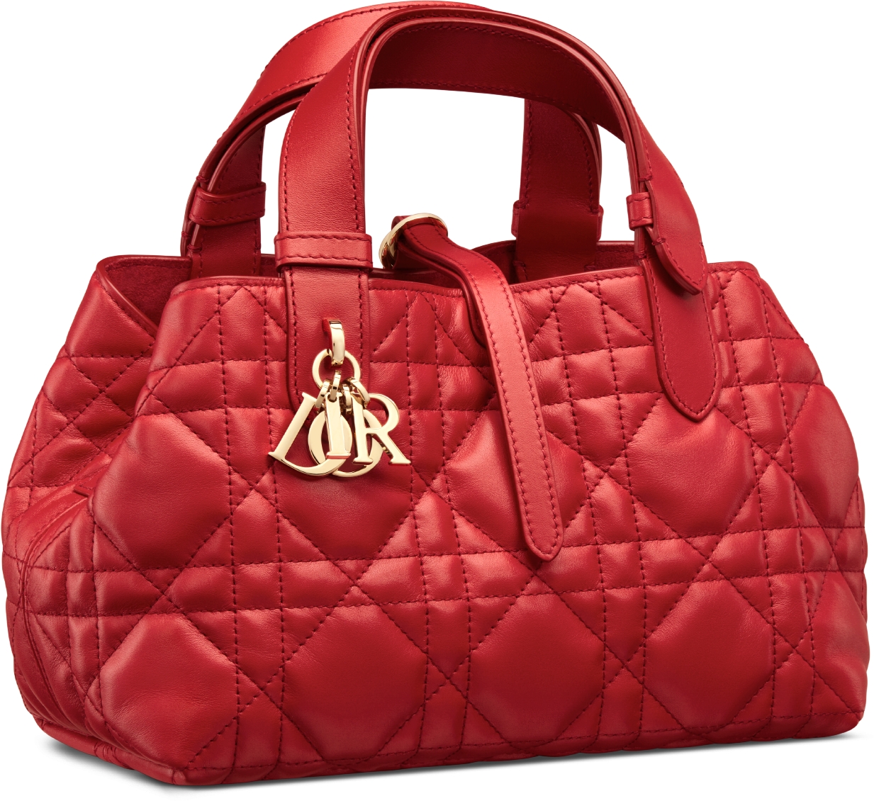 Dioramour Small Dior Toujours Bag Red Macrocannage Calfskin | DIOR