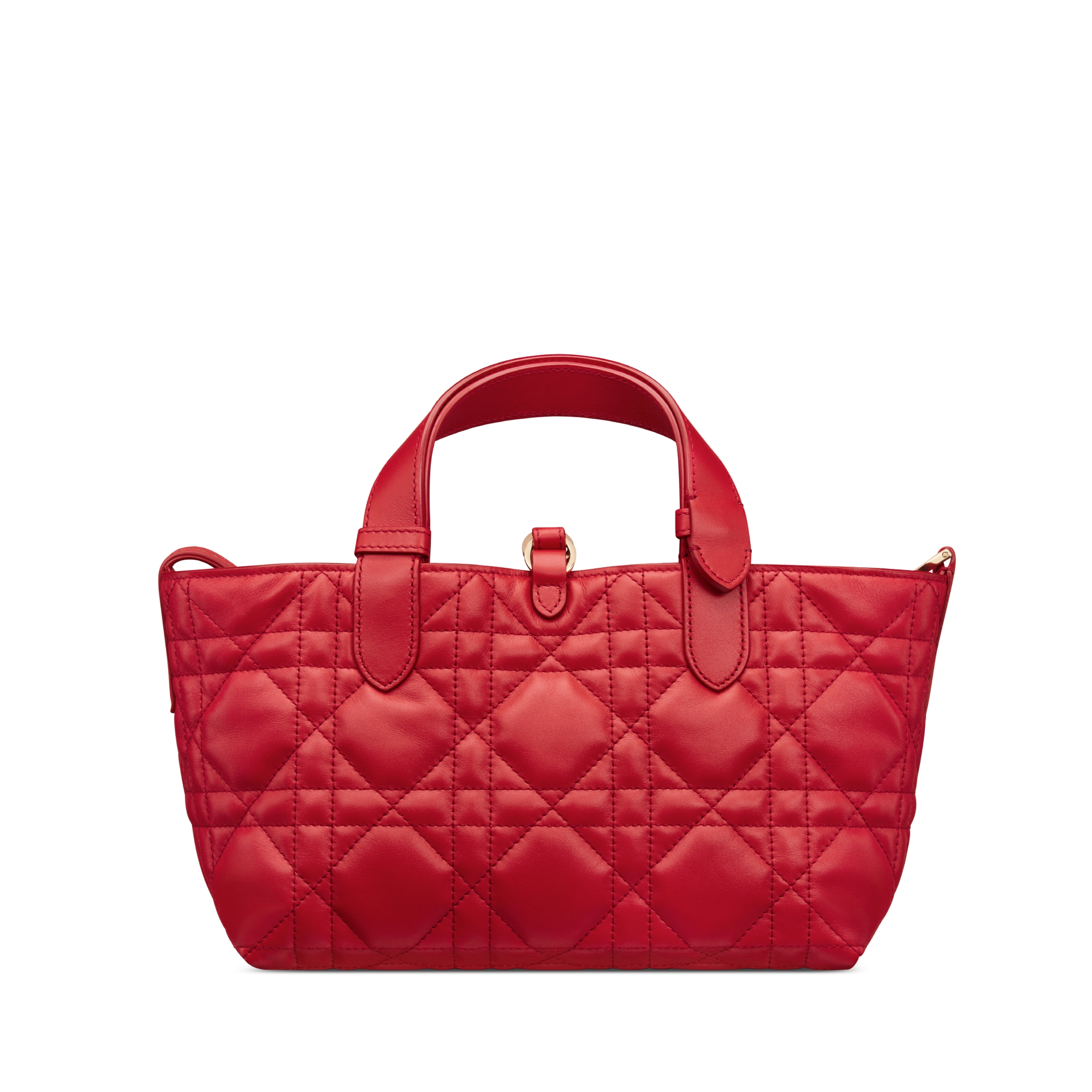 Dioramour Small Dior Toujours Bag Red Macrocannage Calfskin | DIOR