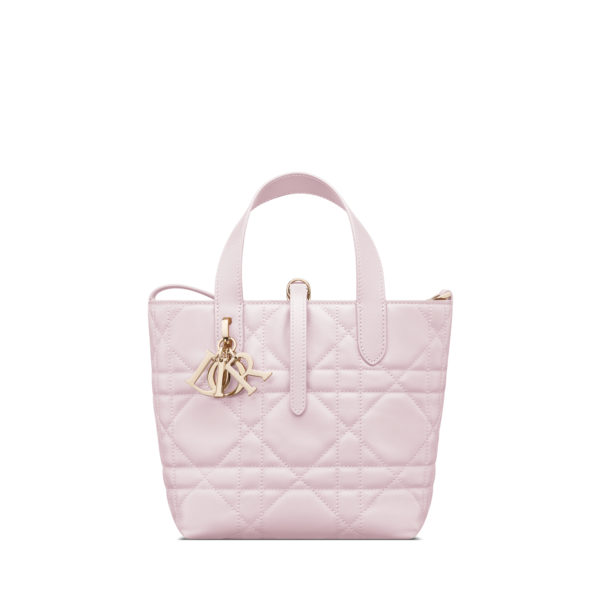 Small Dior Toujours Vertical Tote Bag Pale Pink Macrocannage Calfskin ...