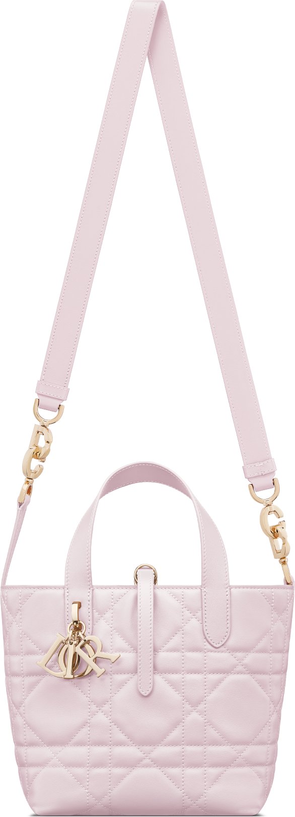 Small Dior Toujours Vertical Tote Bag Pale Pink Macrocannage Calfskin ...