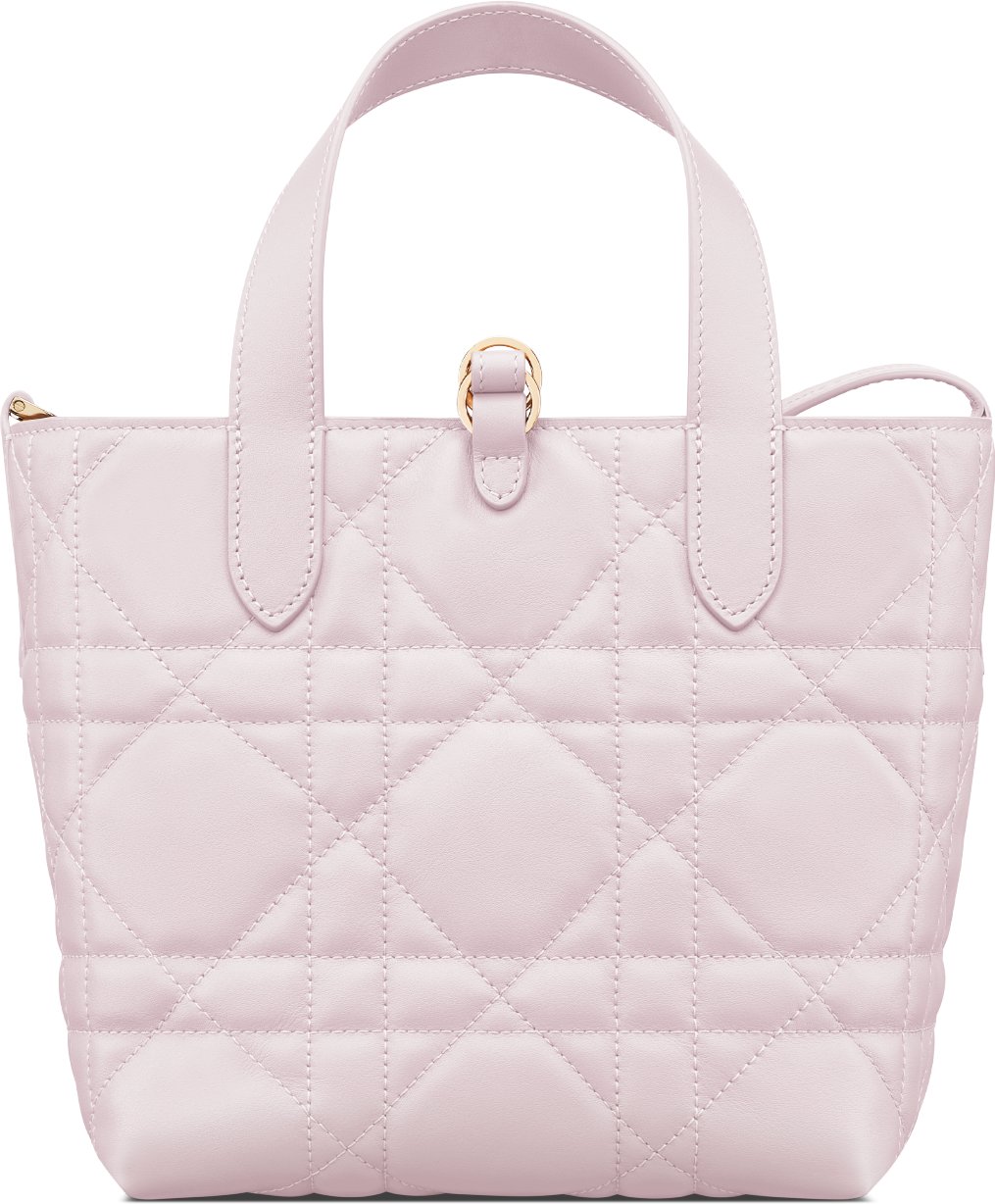 Small Dior Toujours Vertical Tote Bag Pale Pink Macrocannage Calfskin ...