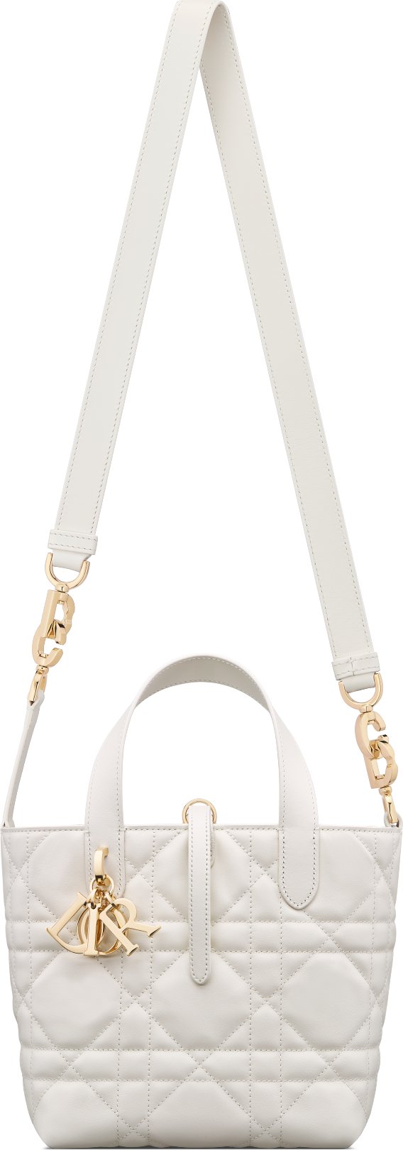 Bolsa tote vertical Dior Toujours pequena Couro de vitelo Macrocannage ...