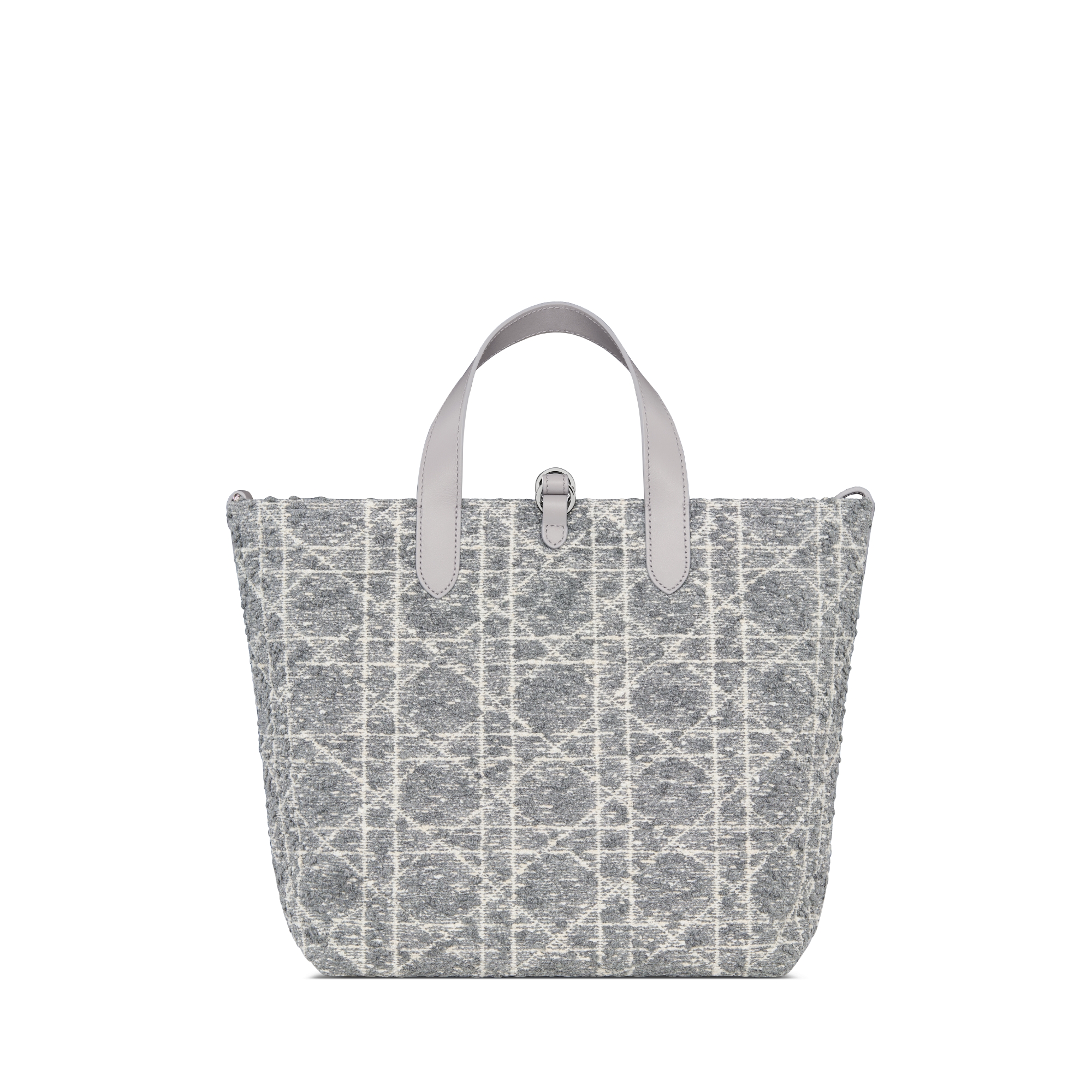 Sac cabas vertical Dior Toujours Medium Tweed à motif Cannage gris | DIOR