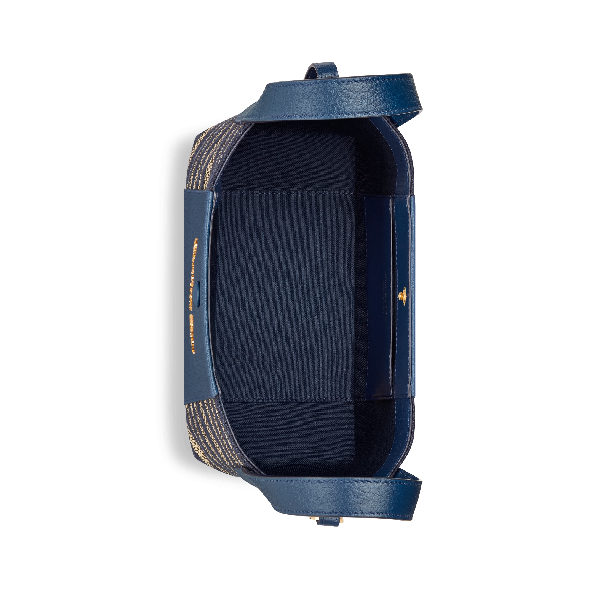 Dioriviera Small Signature Bucket Bag Grained Calfskin and Raffia with ...