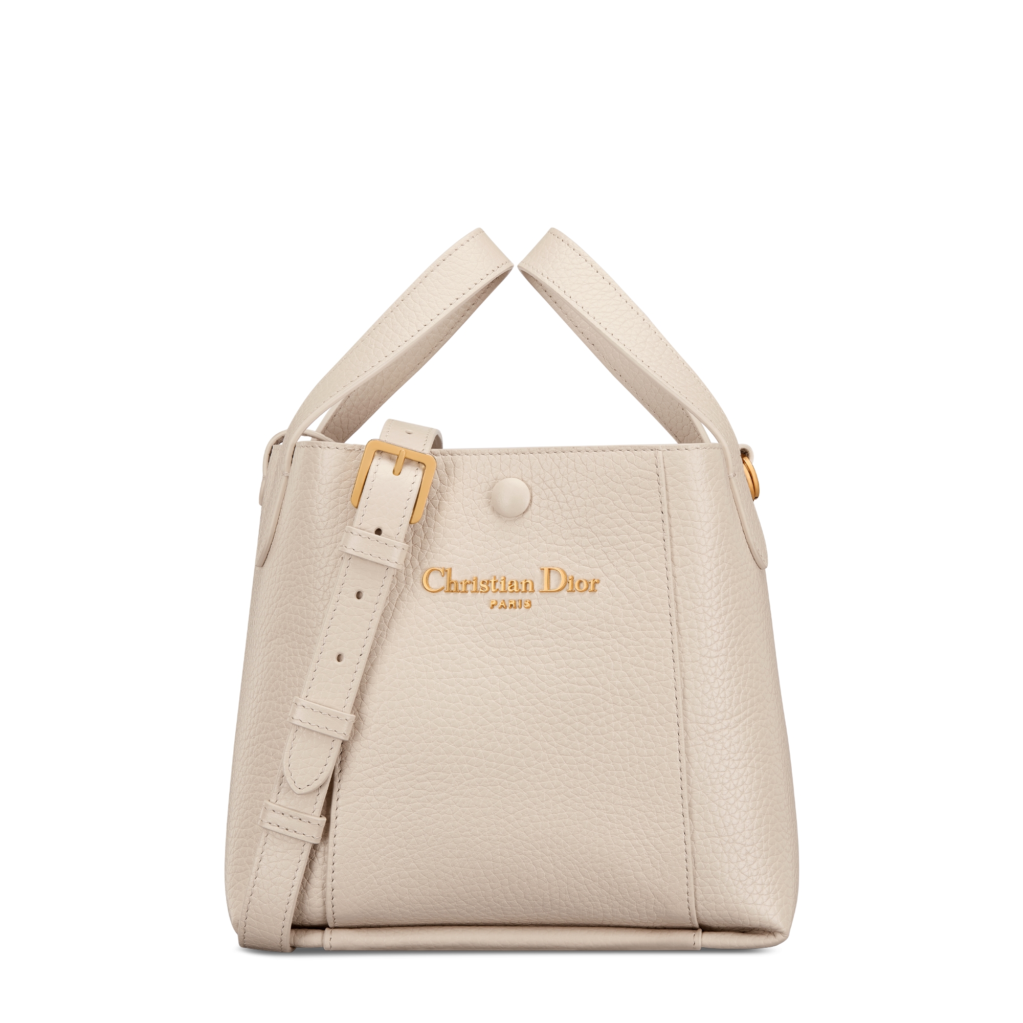 Small Signature Bucket Bag Light Biscuit Grained Calfskin | DIOR