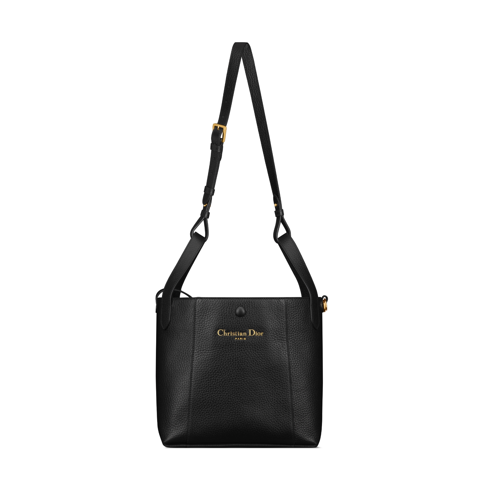 Medium Signature Bucket Bag Black Grained Calfskin | DIOR