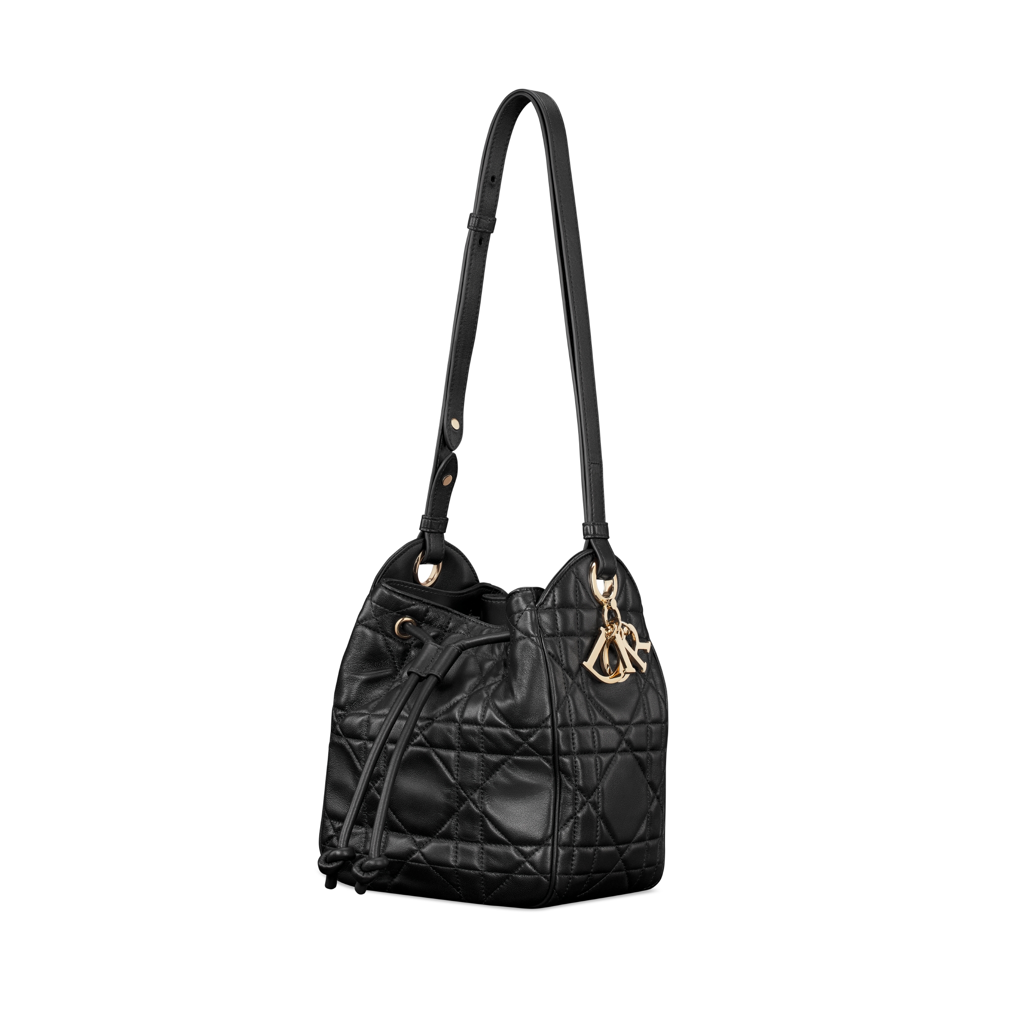 Small D-Motion Bag Black Macrocannage Lambskin | DIOR