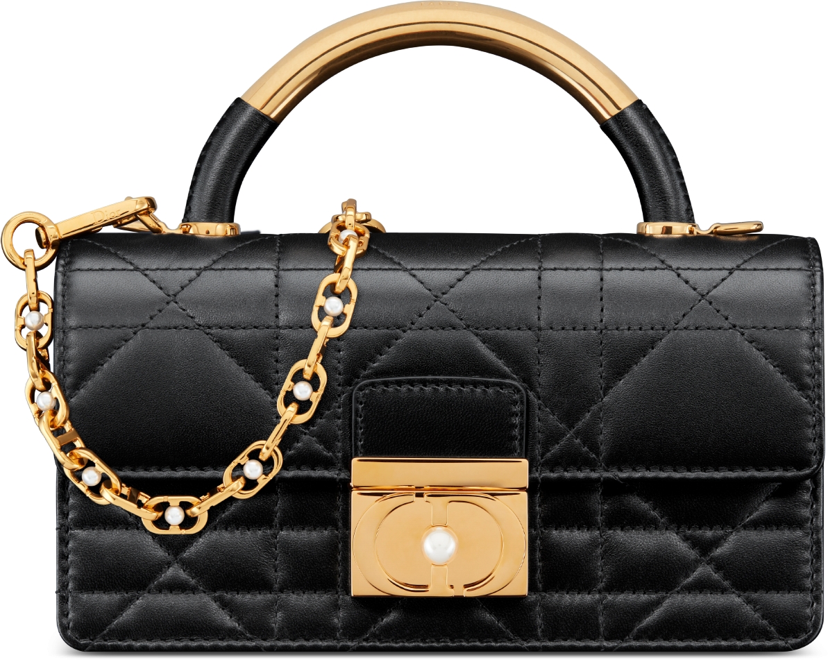 Dior Ange 미니 백 블랙 매크로까나쥬 양가죽 | DIOR