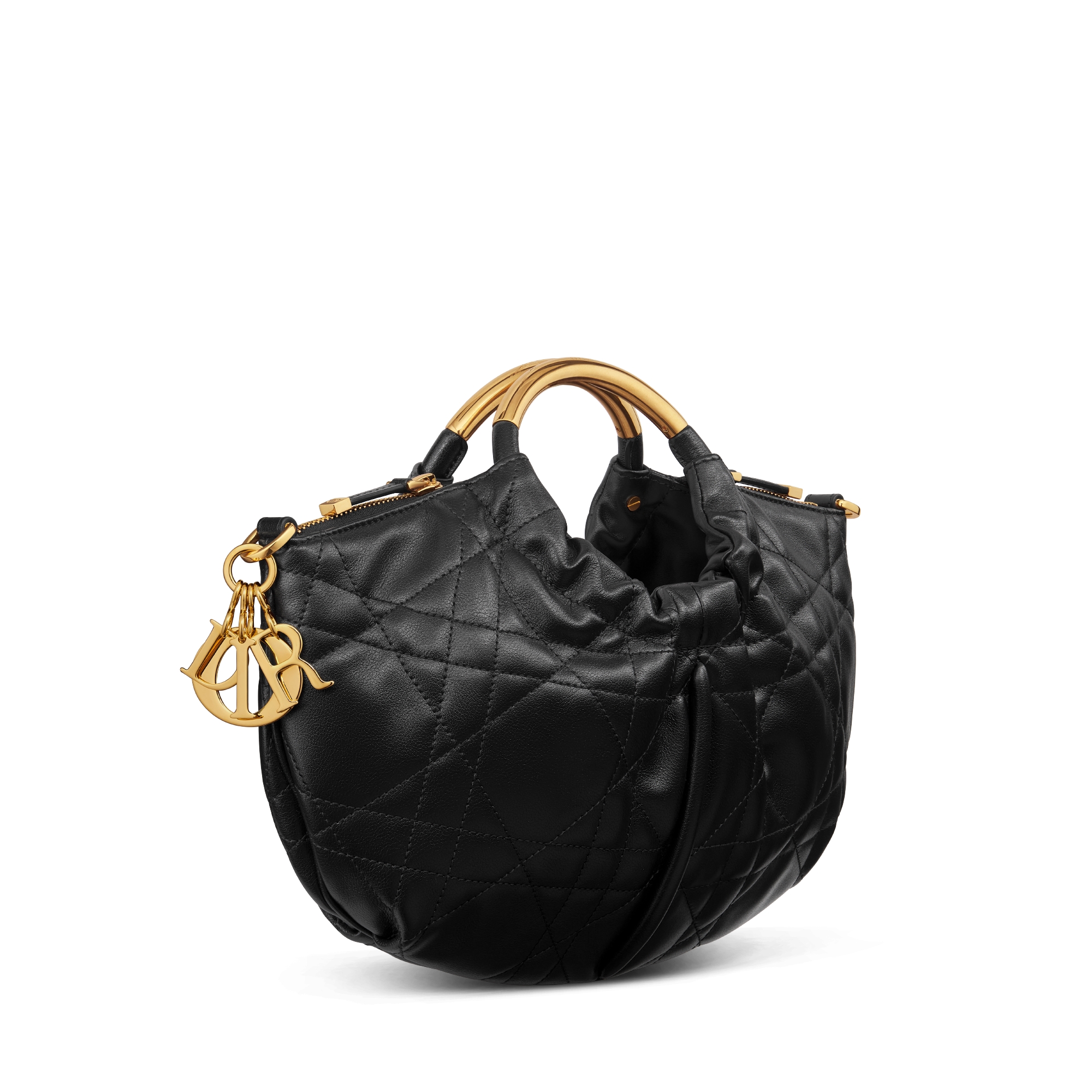 Walk in Dior Purse Black Macrocannage Calfskin | DIOR