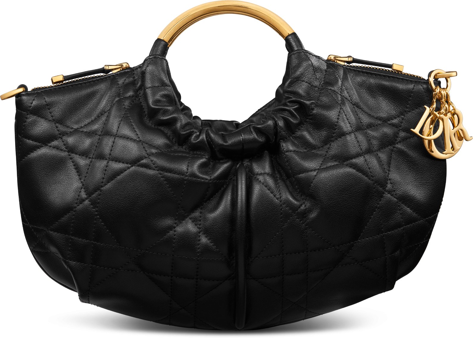 Sac bourse Walk in Dior Cuir de veau Macrocannage noir | DIOR