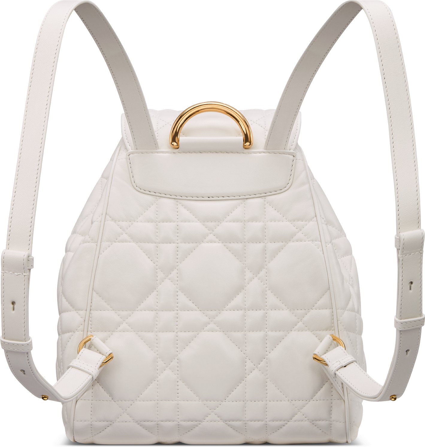 Medium Dior Caro Backpack Latte Macrocannage Lambskin | DIOR