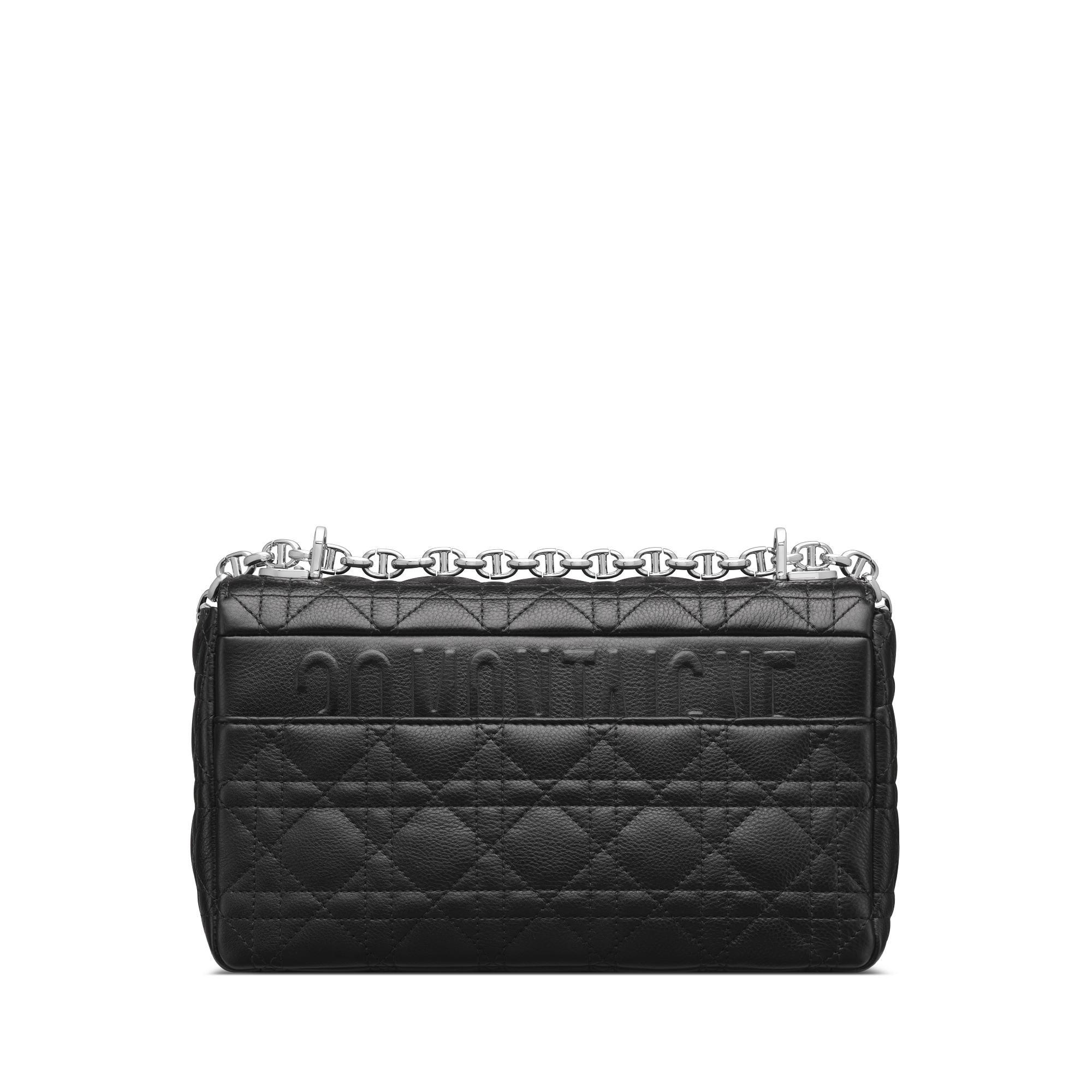 Medium Dior Caro Bag Black Supple Cannage Calfskin | DIOR