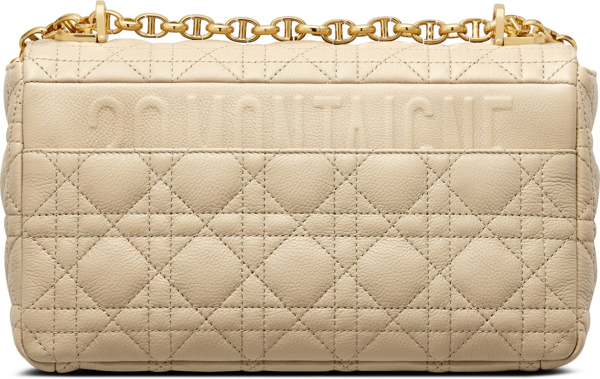 Medium Dior Caro Bag Rope Beige Supple Cannage Calfskin | DIOR