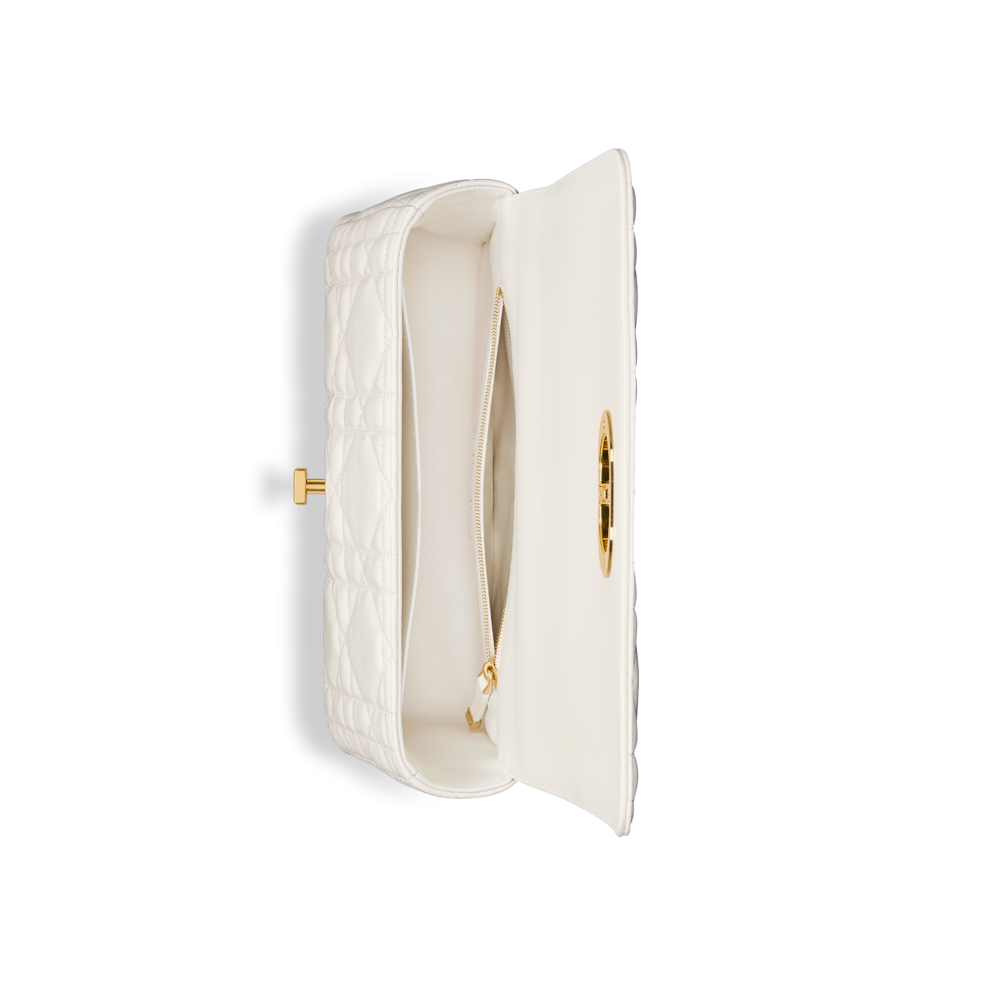 Medium Soft Dior Caro Bag Latte Macrocannage Lambskin | DIOR