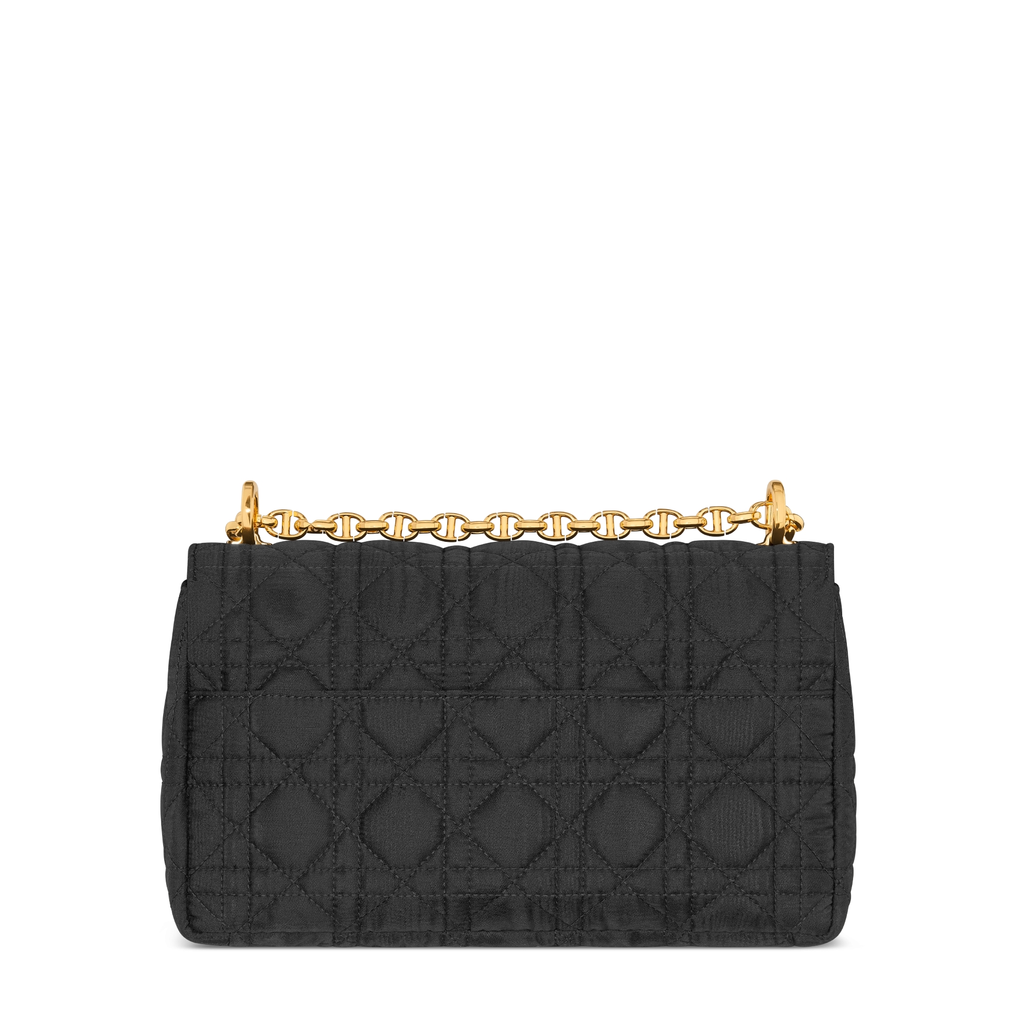 Medium Soft Dior Caro Bag Black Cannage Technical Moiré | DIOR