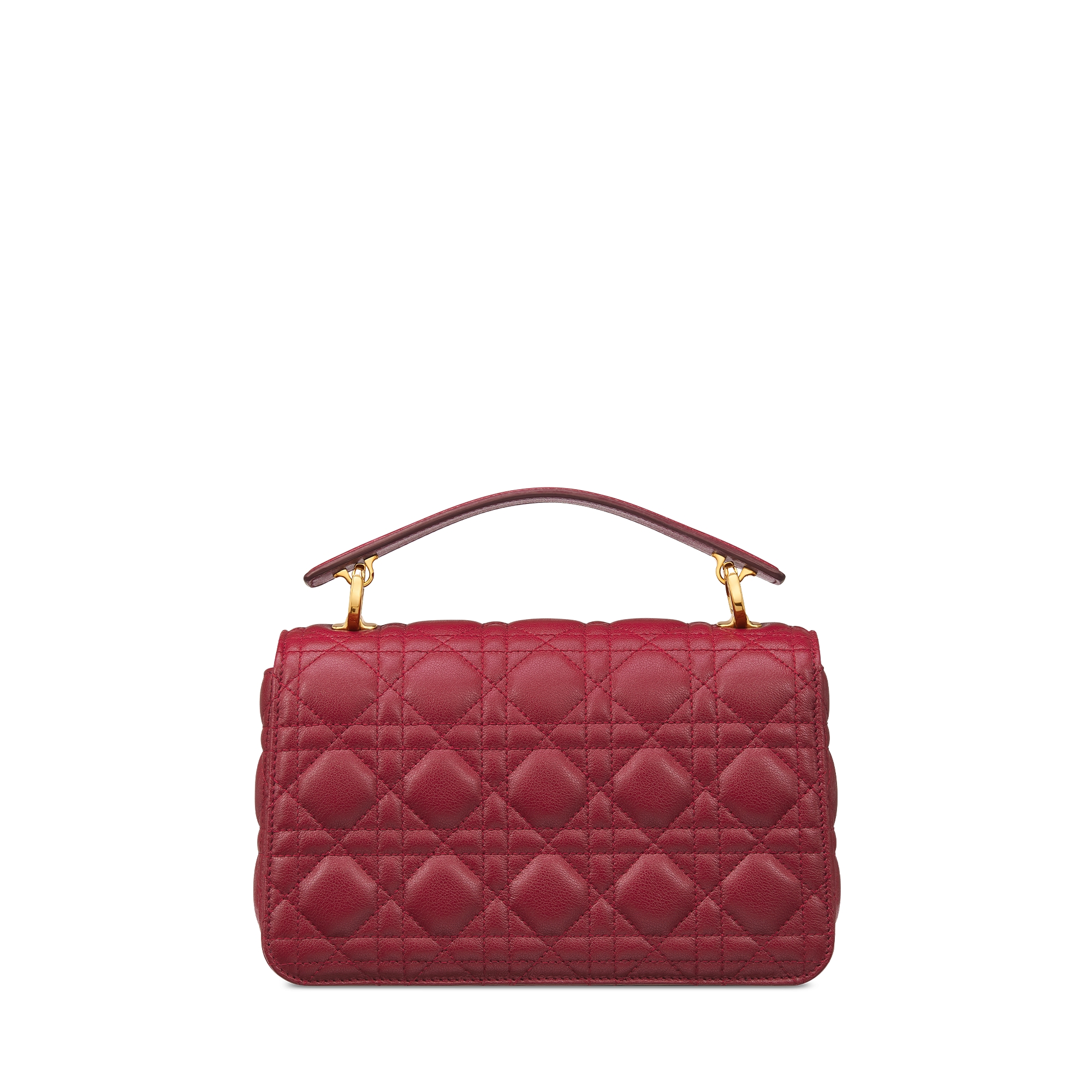 Small Dior Jolie Top Handle Bag Cherry Red Cannage Calfskin | DIOR