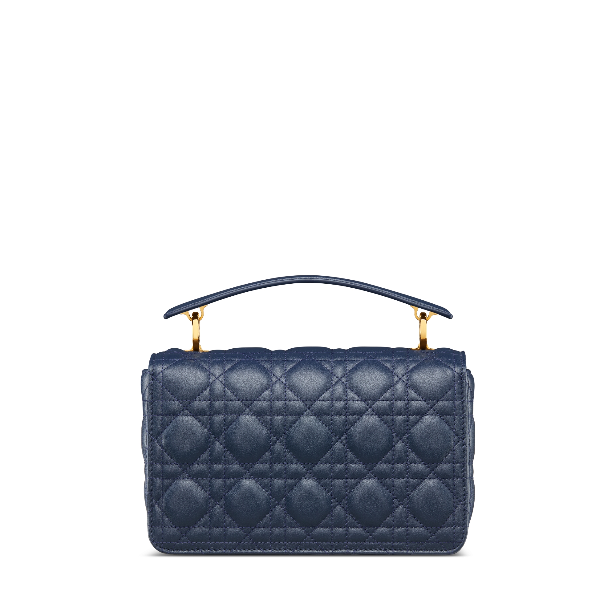 Small Dior Jolie Top Handle Bag Deep Ocean Blue Cannage Calfskin | DIOR