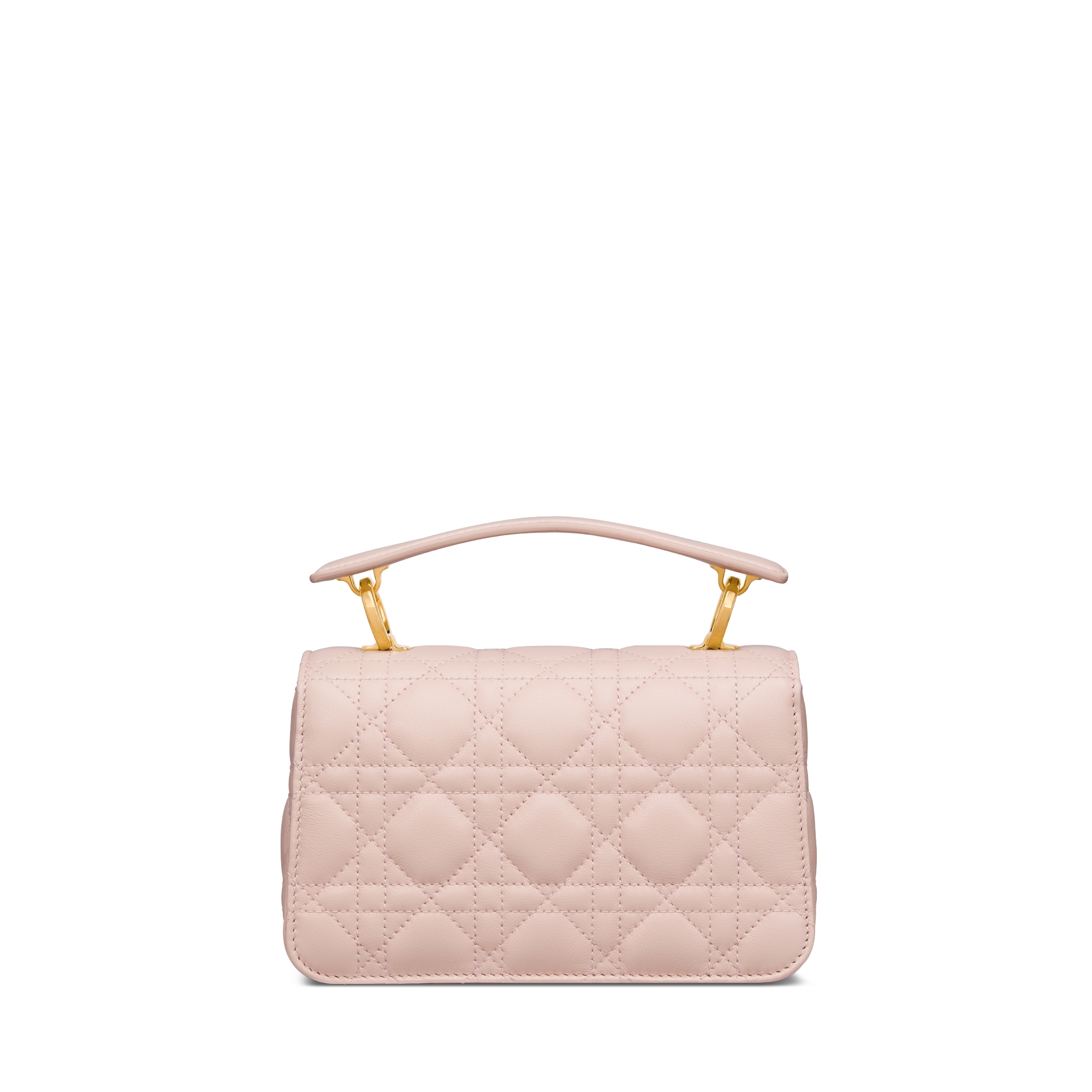 Sac Top Handle Dior Jolie Mini Cuir de veau Cannage rose poudre | DIOR