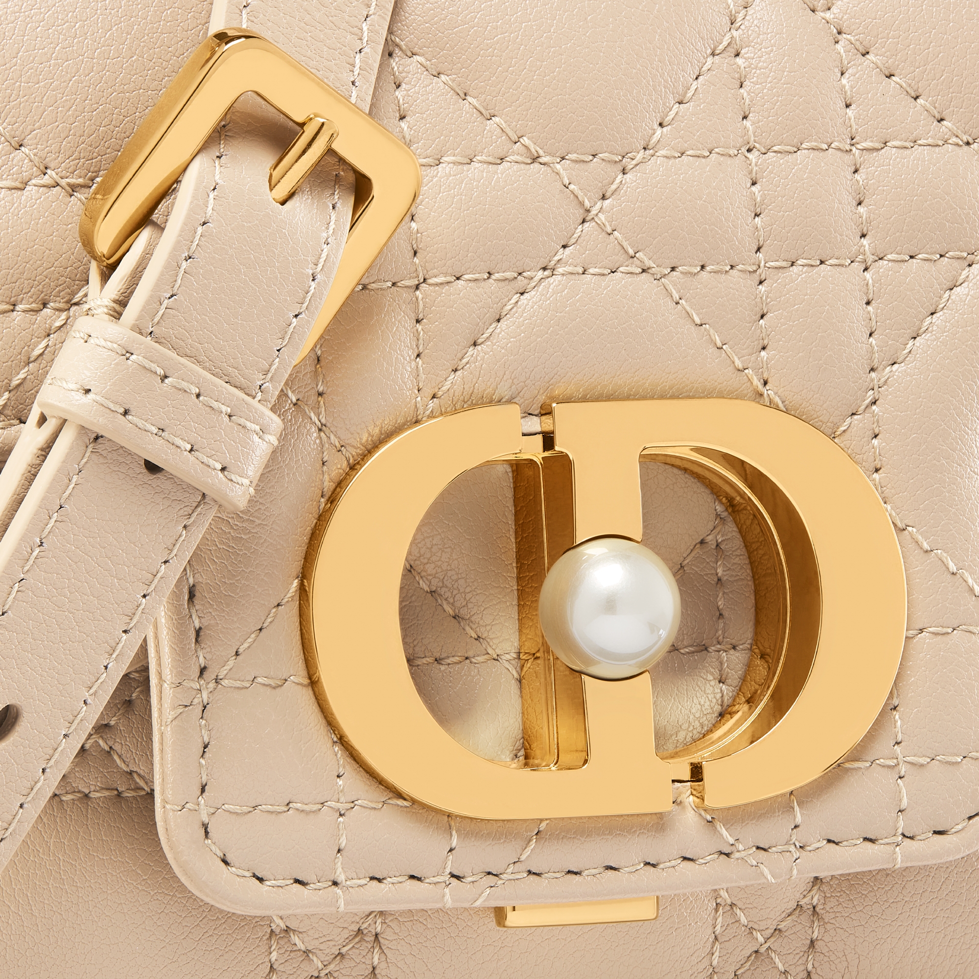 Mini Dior Jolie Top Handle Bag Powder Beige Cannage Calfskin | DIOR